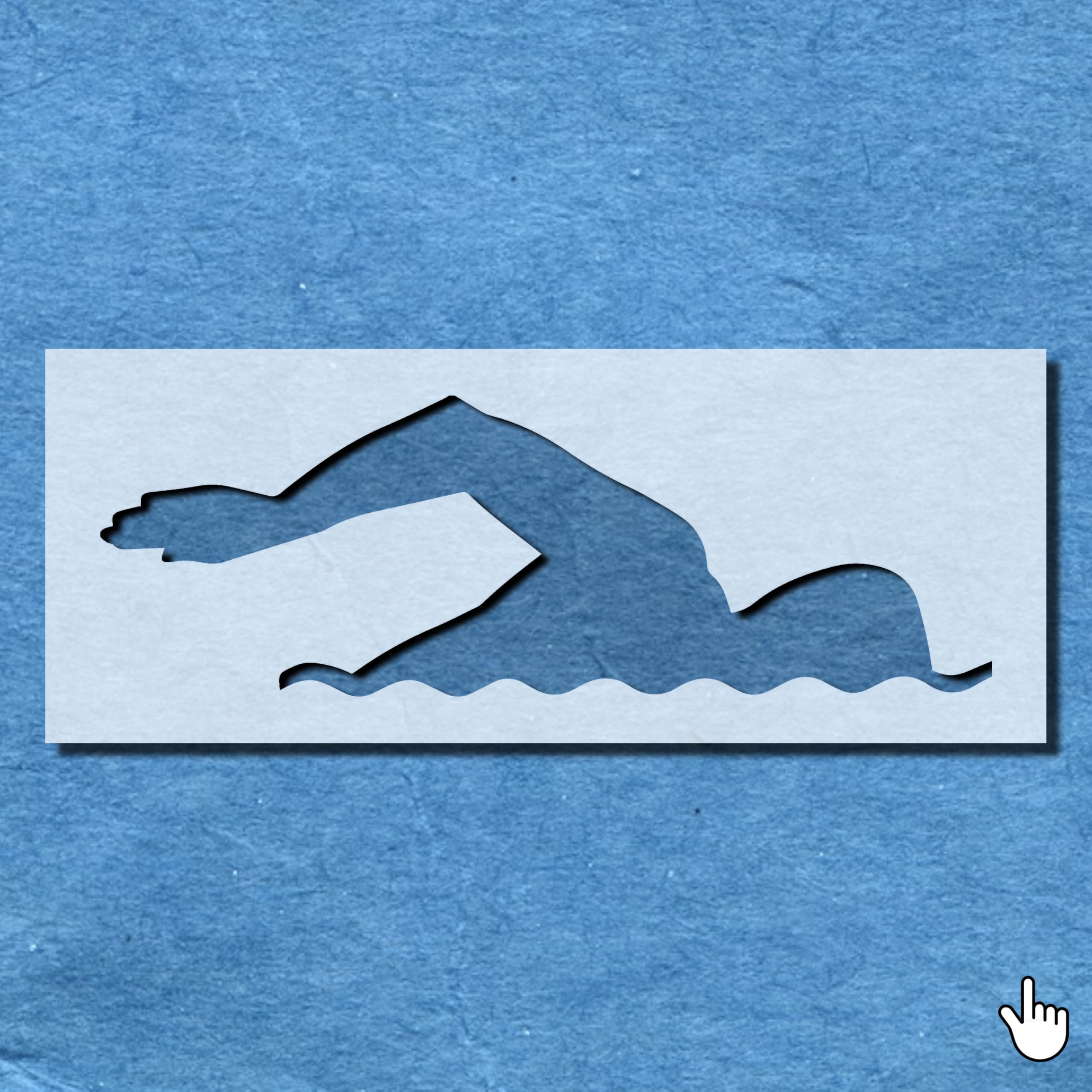 Stencil Swimmer Swimming Sports Mylar Painting Wall Art Crafts Airbrush ...