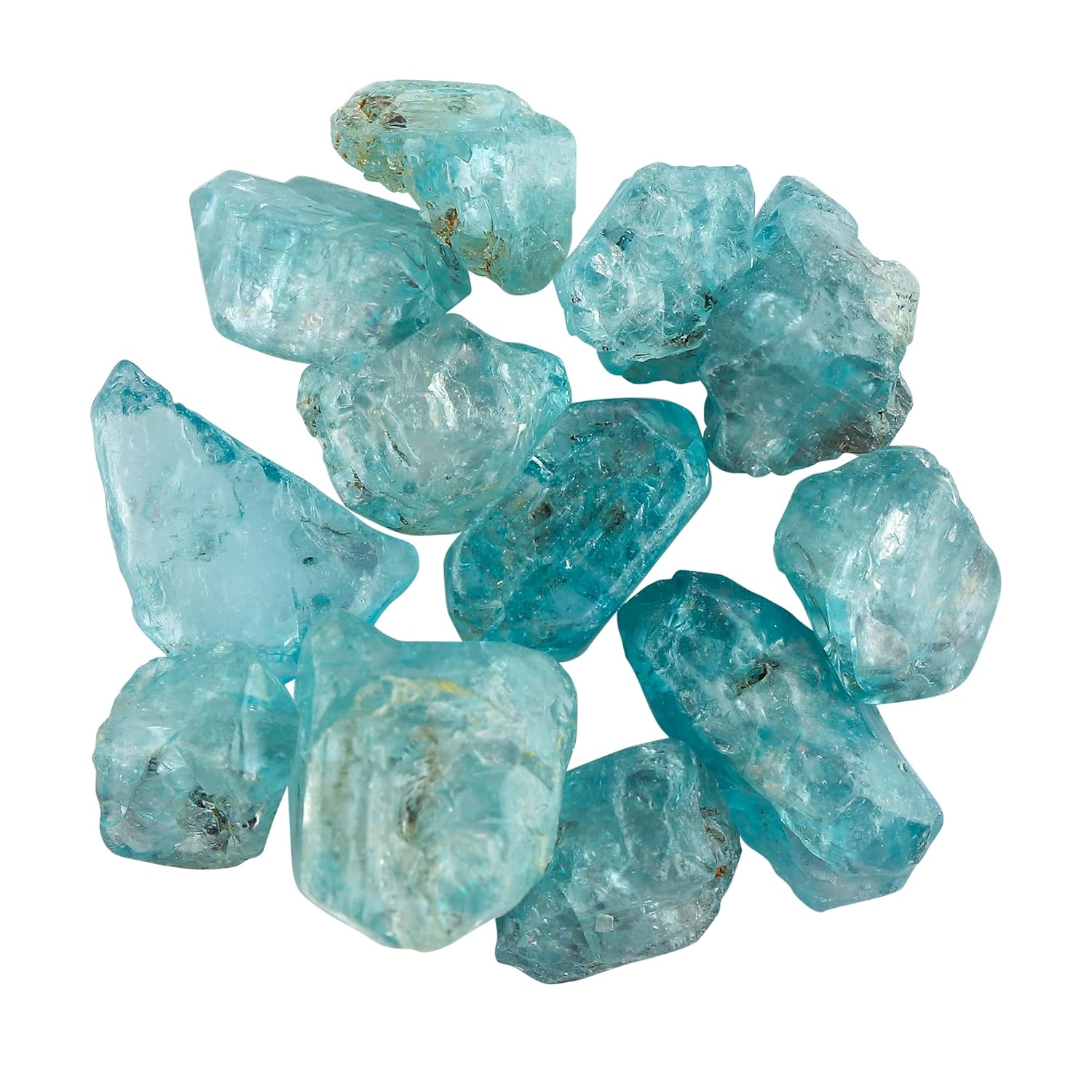 Amazon.com: CRYSTALINES Wholesale 100cts Natural Raw Blue Zircon ...
