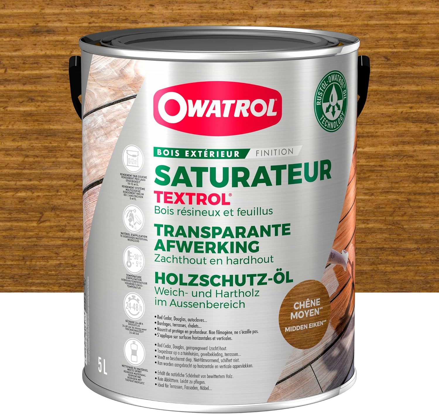 OWATROL – TEXTROL – Medium Oak Shade – Outdoor Wood Saturator Based on ...