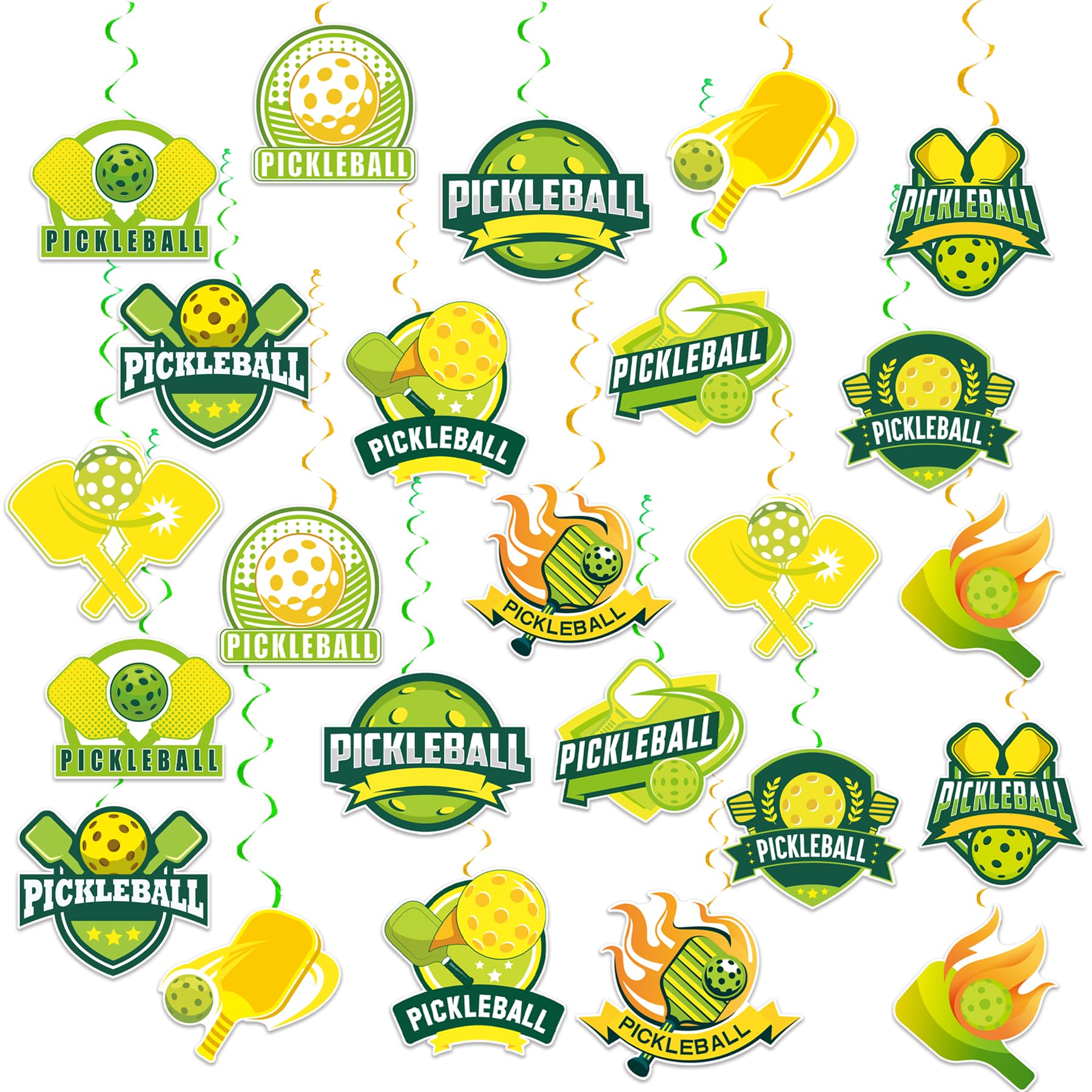 Amazon.com: 24 Pcs Pickleball Hanging Decorations Pickleball Hanging ...