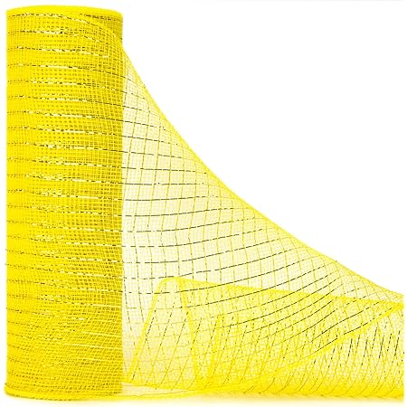Amazon.com: 10 inch x 30 feet Deco Poly Mesh Ribbon (Yellow) : RE130229