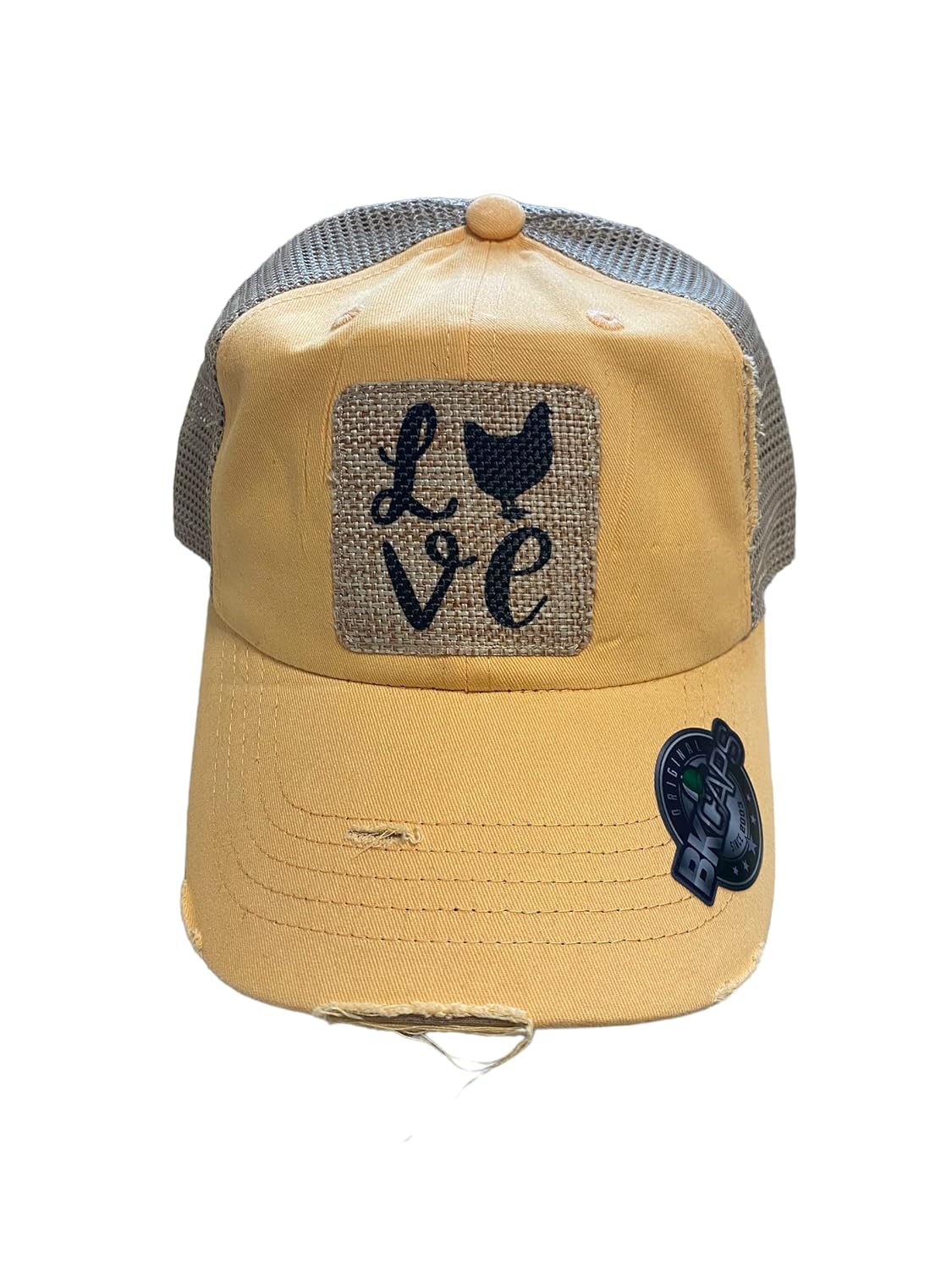 Amazon.com: Chicken Love Hat - Yellow Chicken Baseball Cap - High ...
