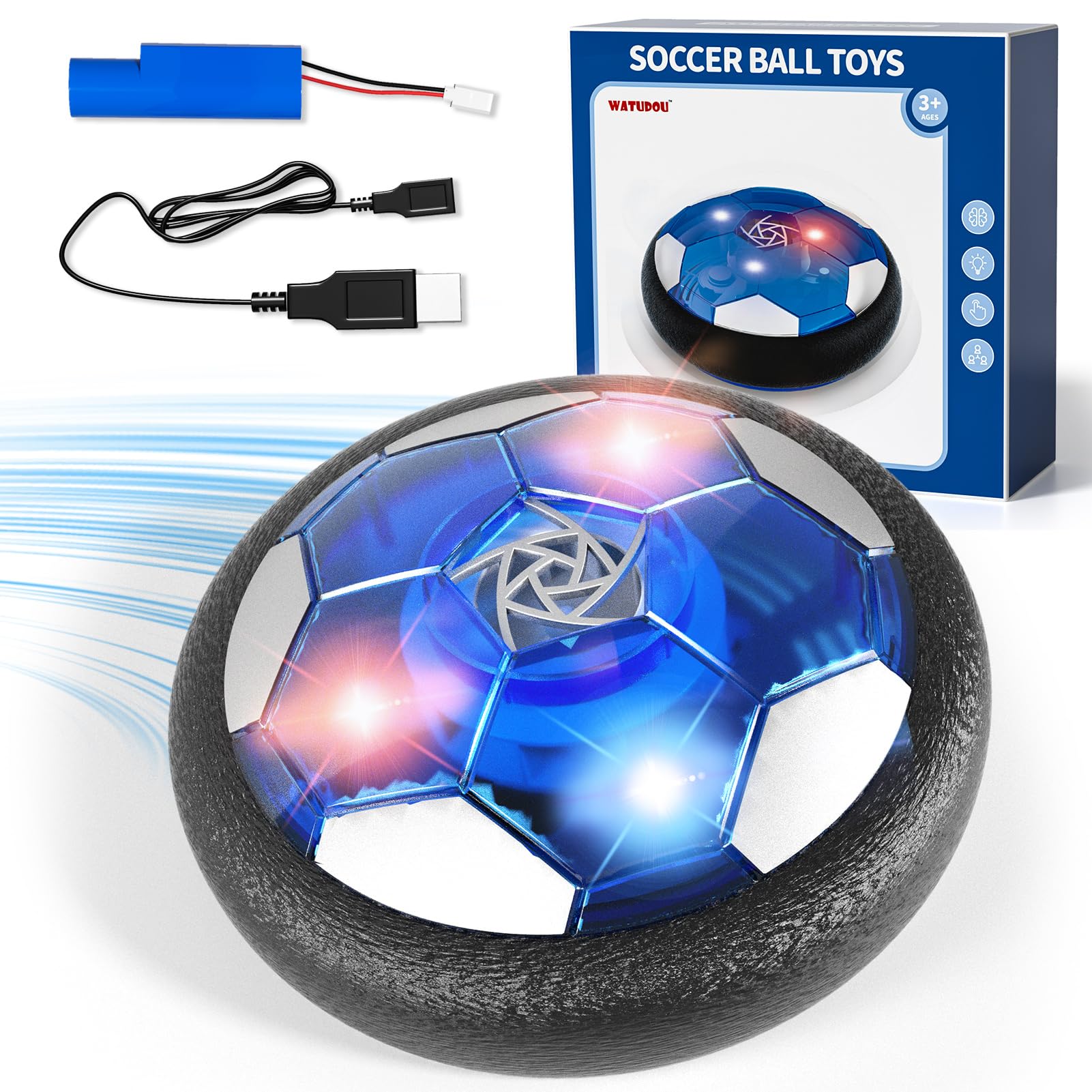 Amazon.com: WATUDOU Hover Soccer Ball Toys for Kids Boys, Indoor ...
