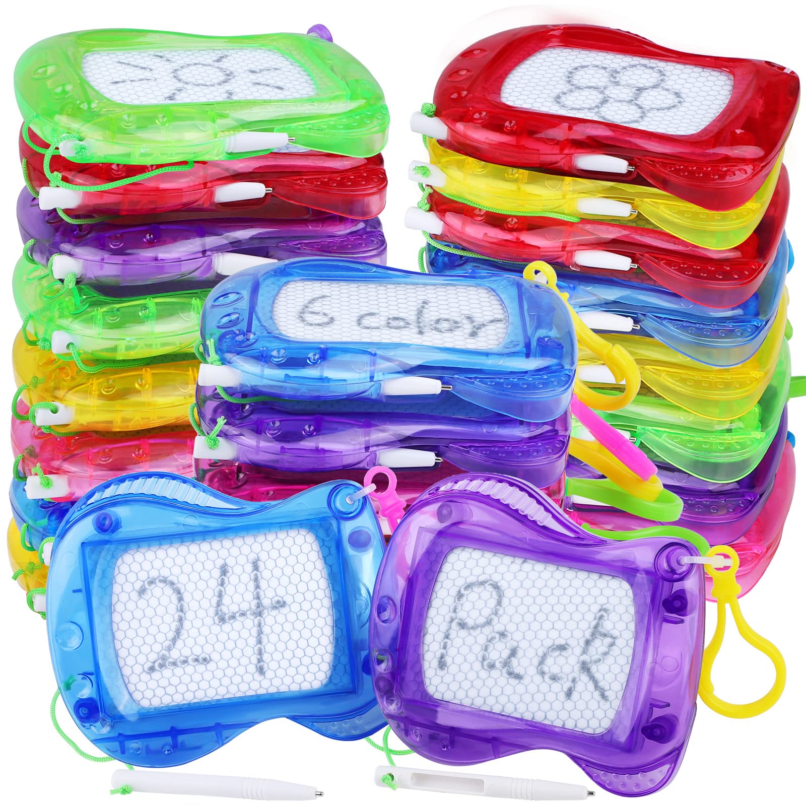 Amazon.com: Elcoho 24 Pieces Mini Magnetic Drawing Board Magnetic ...