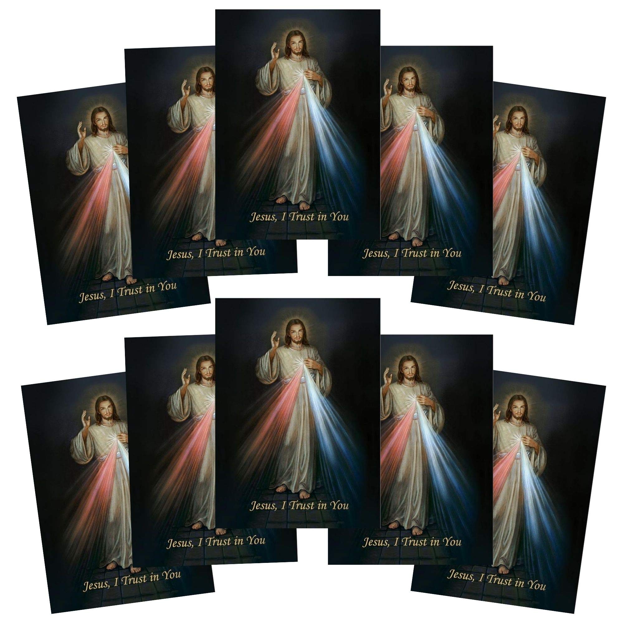 Buy Jesus I Trust In You Divine Mercy Cardstock Print With Prayers On