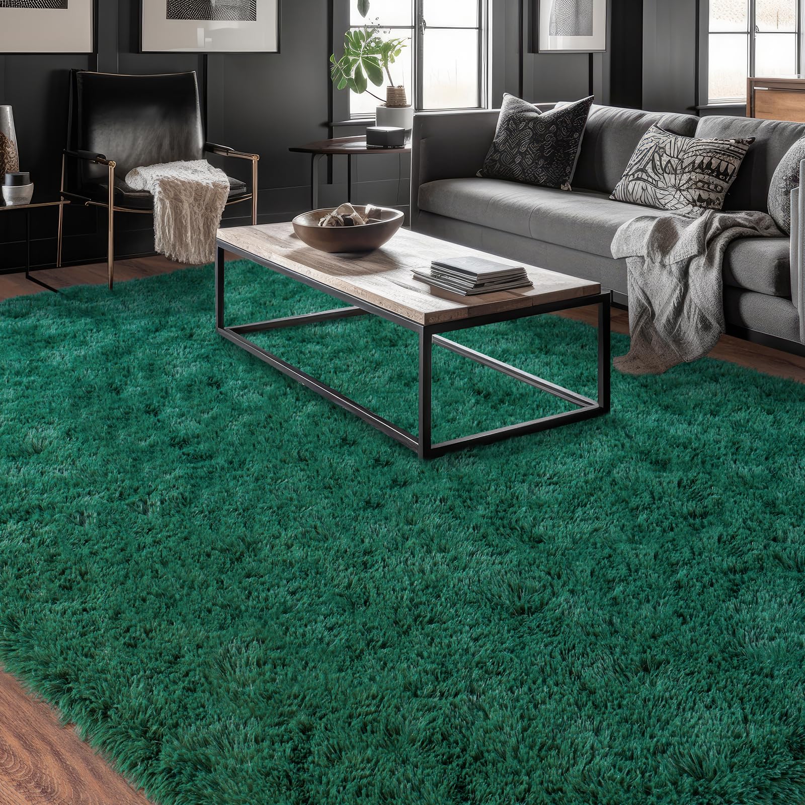 Amazon.com: Dssimo Super Fluffy 8x10 Rugs for Living Room, Modern Shag ...