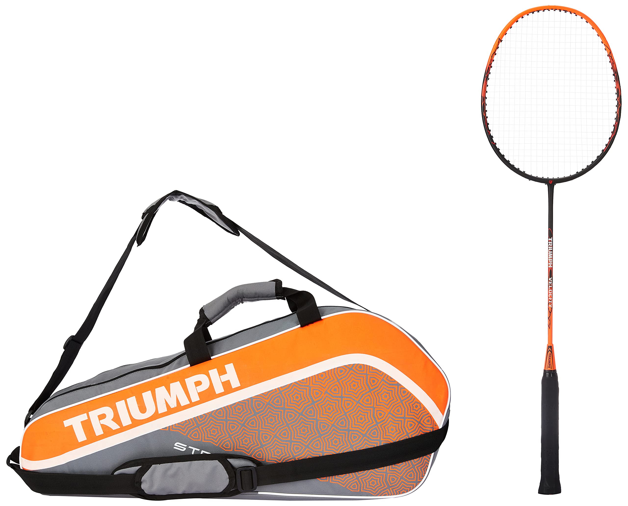 Buy Triumph Velocity Graphite Hotmelt Light Weight Strung Badminton ...