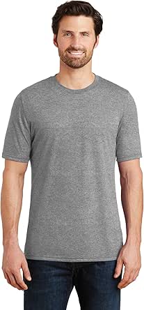 District Made Mens Perfect Tri Crew Tee. DM130 Grey Frost | Amazon.com