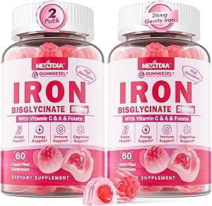 Amazon.com: Vegan Iron Supplement for Women 26mg, Iron Gummies w/Vitamin C, Beetroot, Folate ...