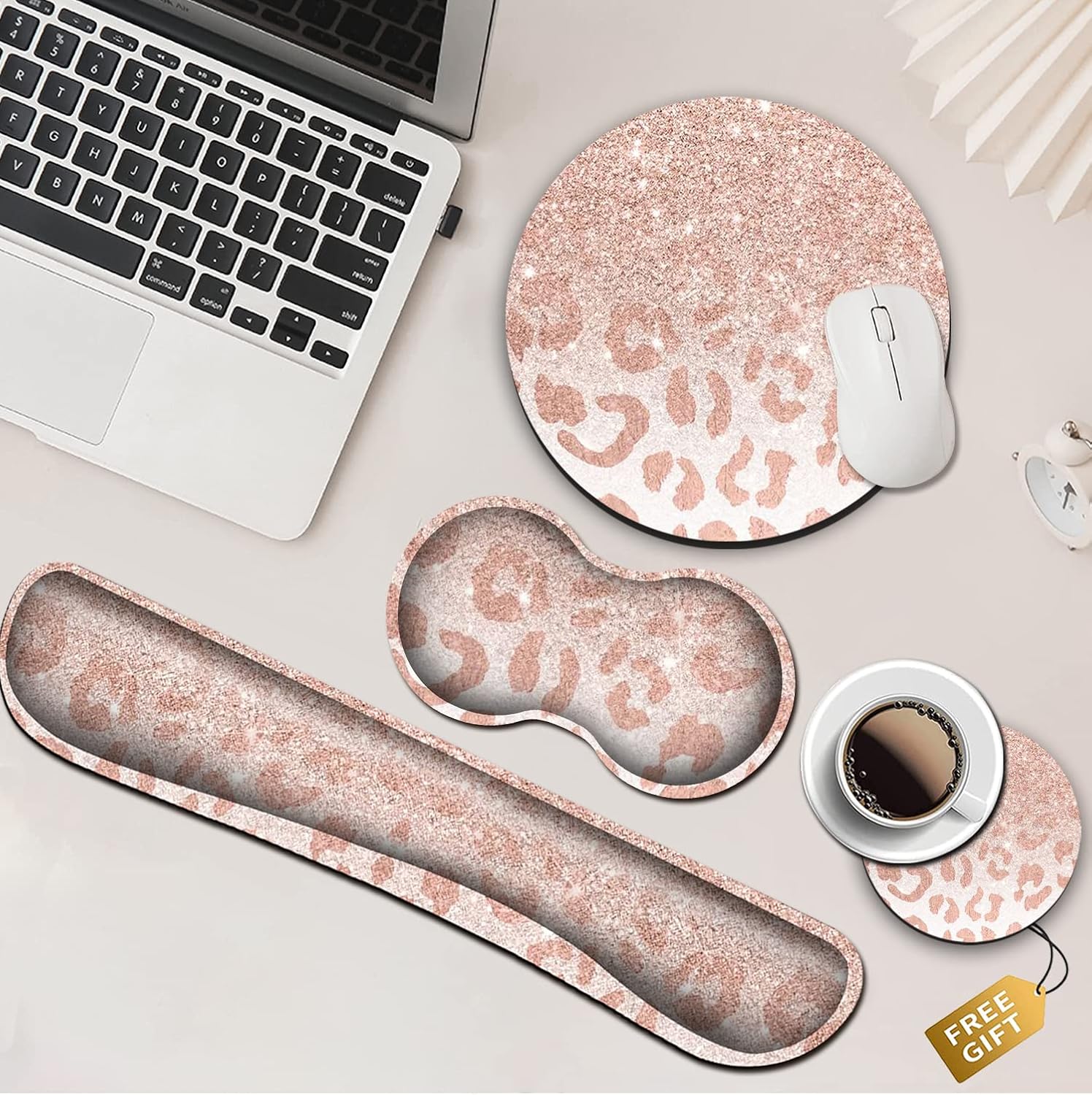 Amazon.com: Keyboard Wrist Rest + Mouse Pad + Mouse Wrist Rest Support ...