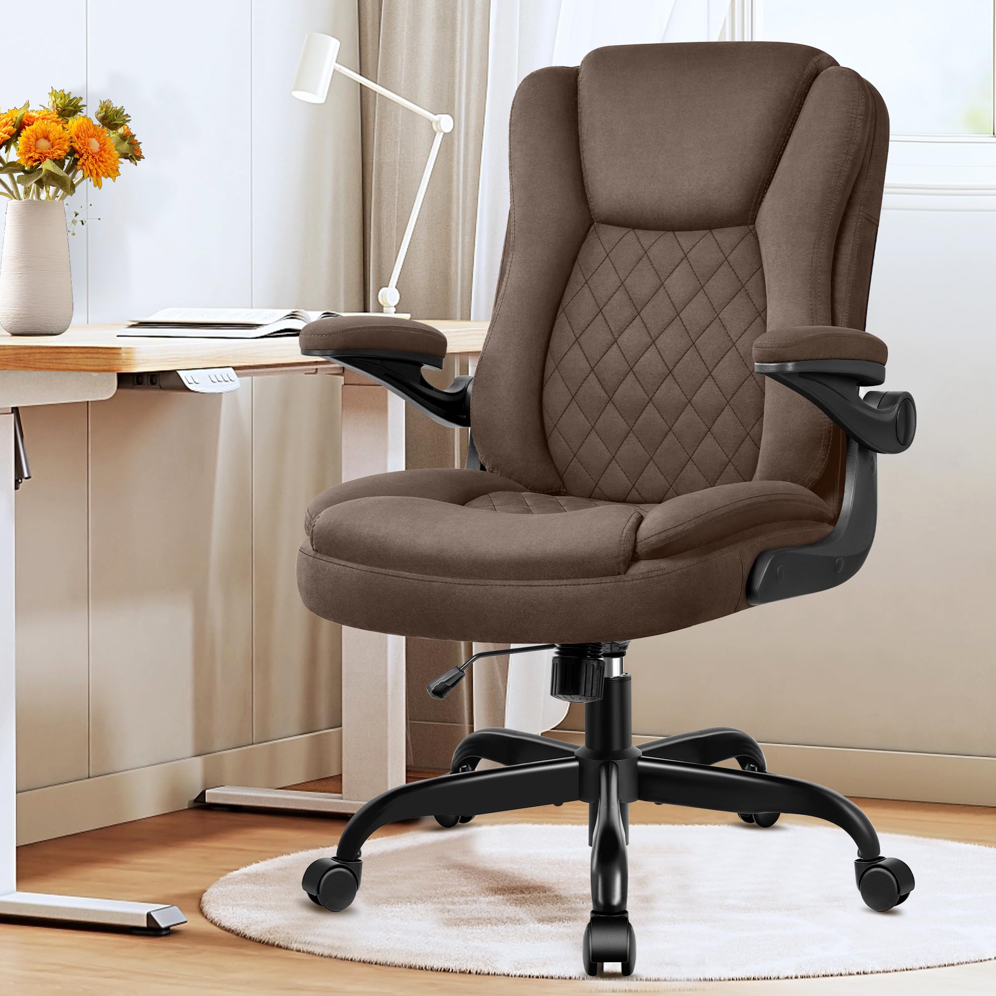 Brick Attic Executive Office Chair, Office Chair Ergonomic Suede Desk ...