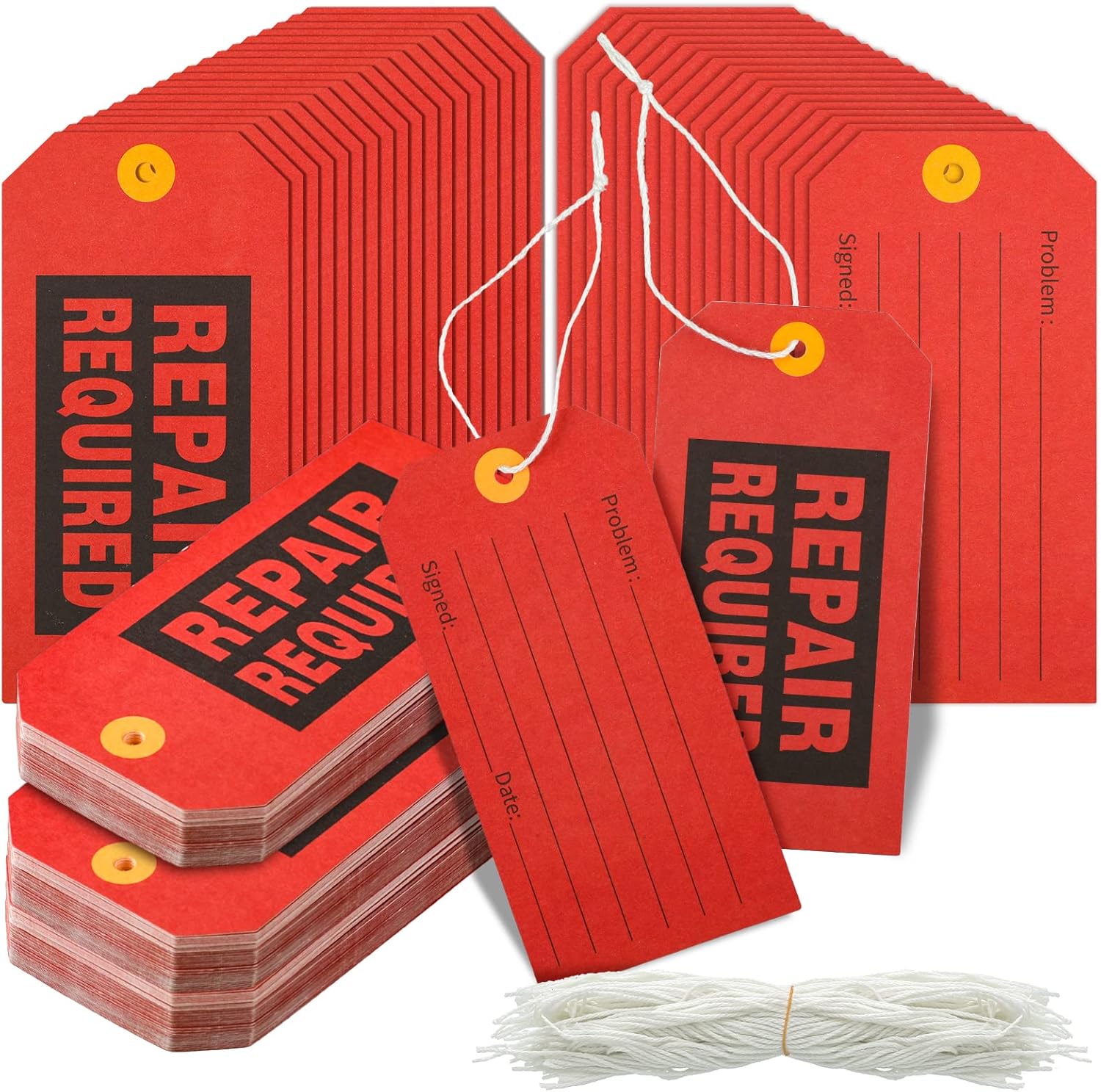 Repair Required Tags 2 4 X 4 7 In Red Tags With String Maintenance Repair Required Tags 2 4 X 4 7 In Red Tags With String Maintenance