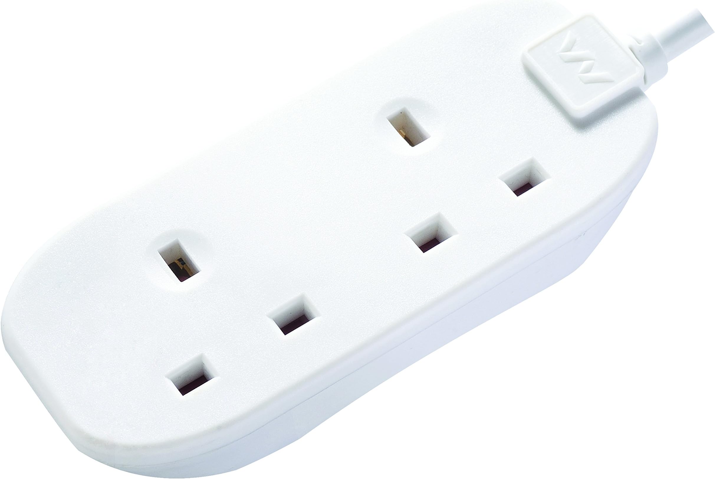 Masterplug Two Socket Extension Lead, 5 Metres, White : Amazon.co.uk ...