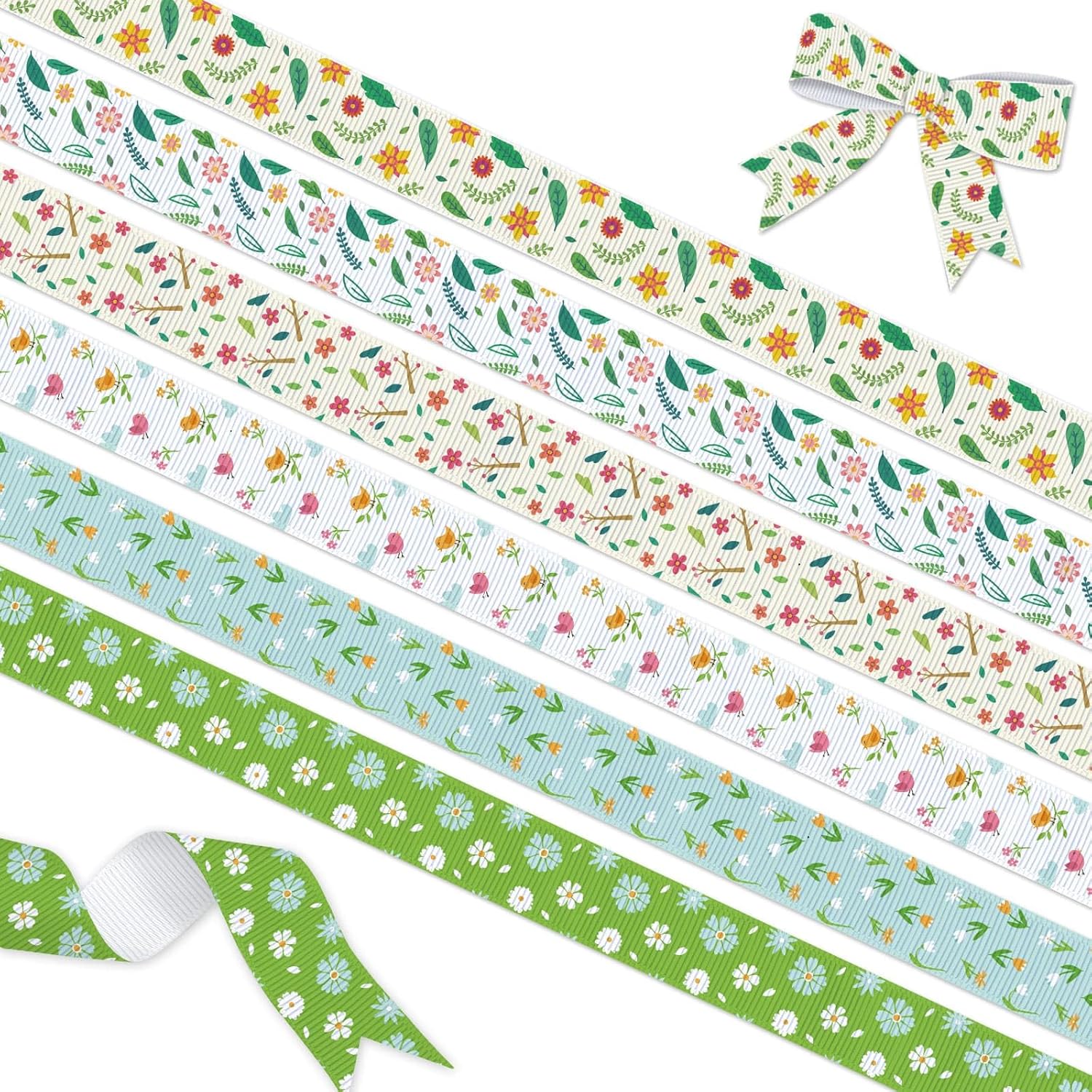 Amazon.com: YKW Spring Grosgrain Ribbon, 6 Pack (5/8 Inch x 3 Yards ...