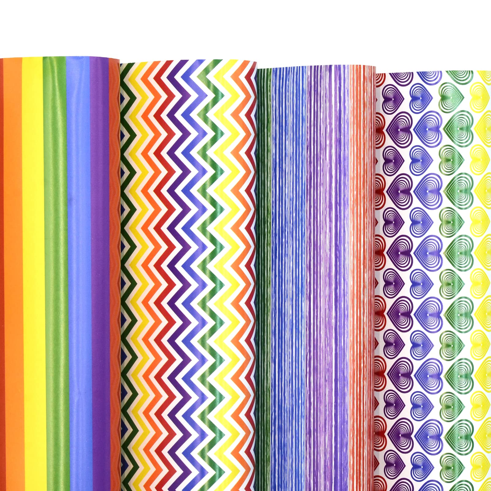 Amazon.com: LDGOOAEL Flat Wrapping Paper Sheets -12 Sheets with 4 ...