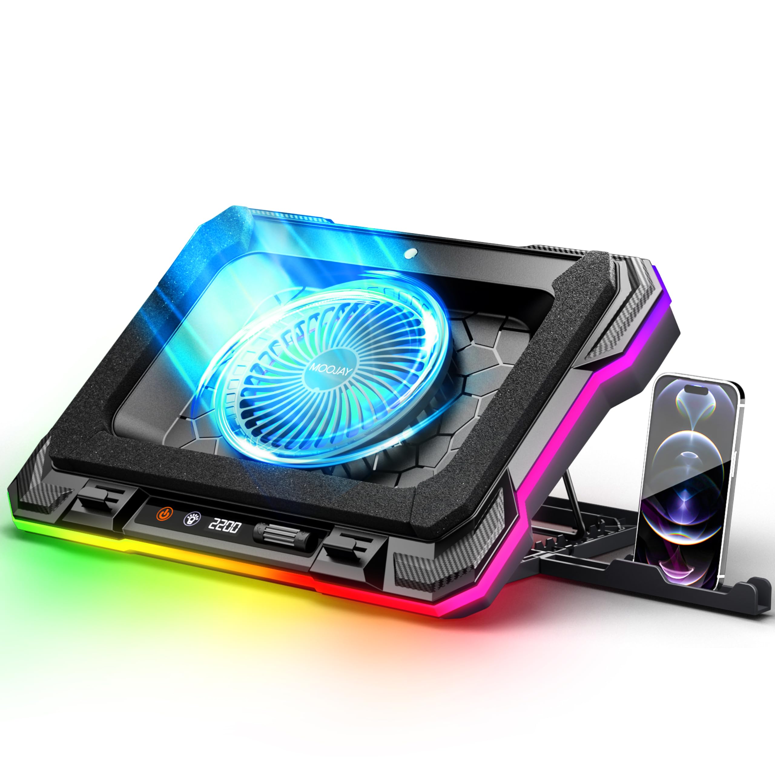 Snapklik.com : Laptop Cooling Pad Powerful Turbo Fan RGB Gaming ...