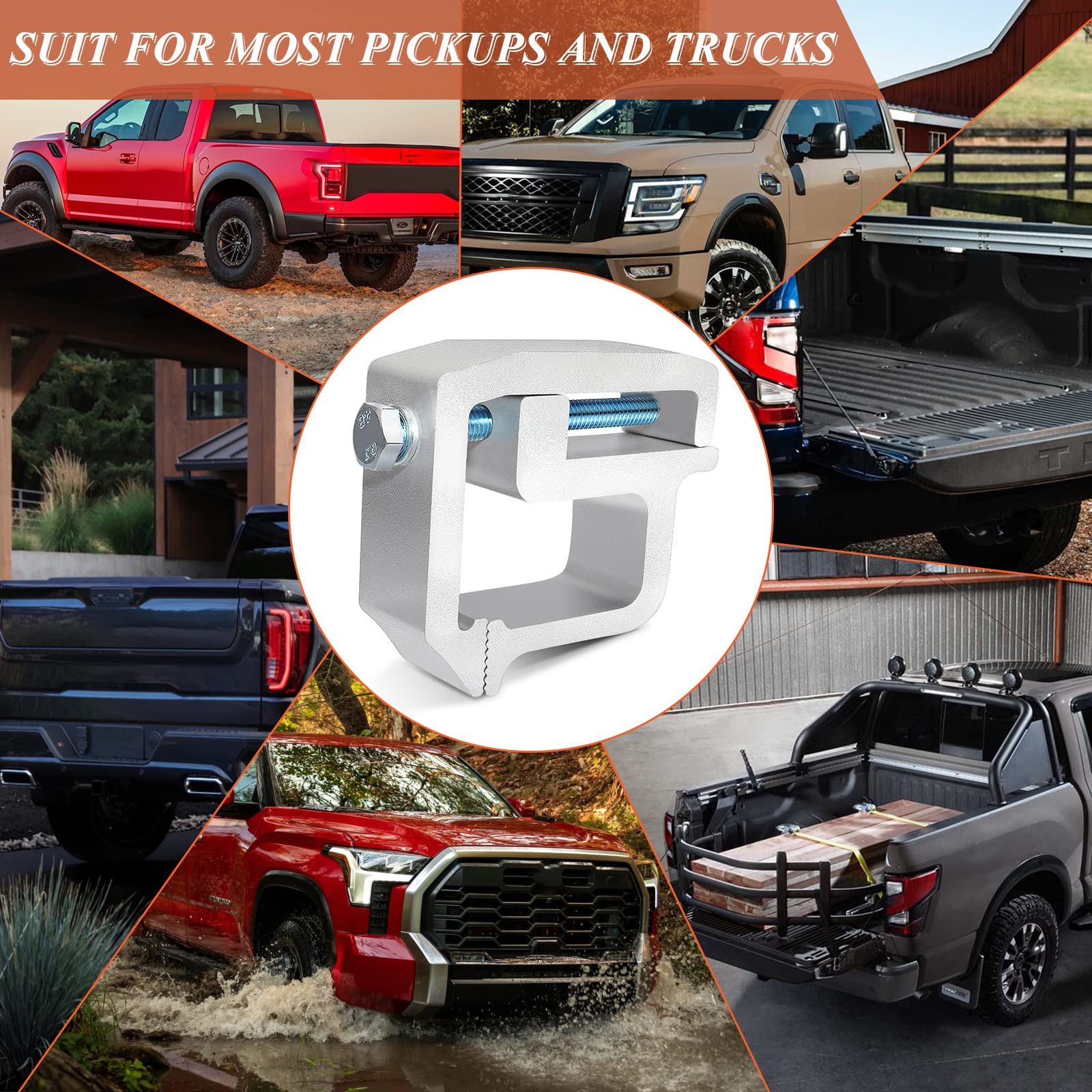 Snapklik.com : MOATAFAR 4 PCS Mounting Clamps Ladder Rack Clamps Truck ...