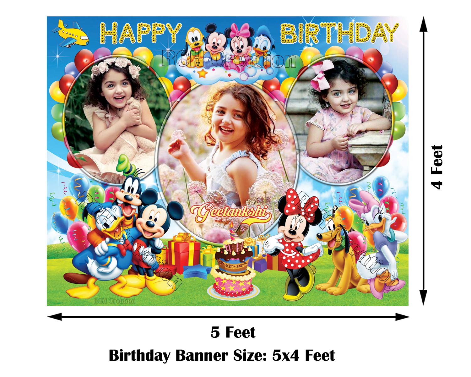 Mickey Mouse Name Banner