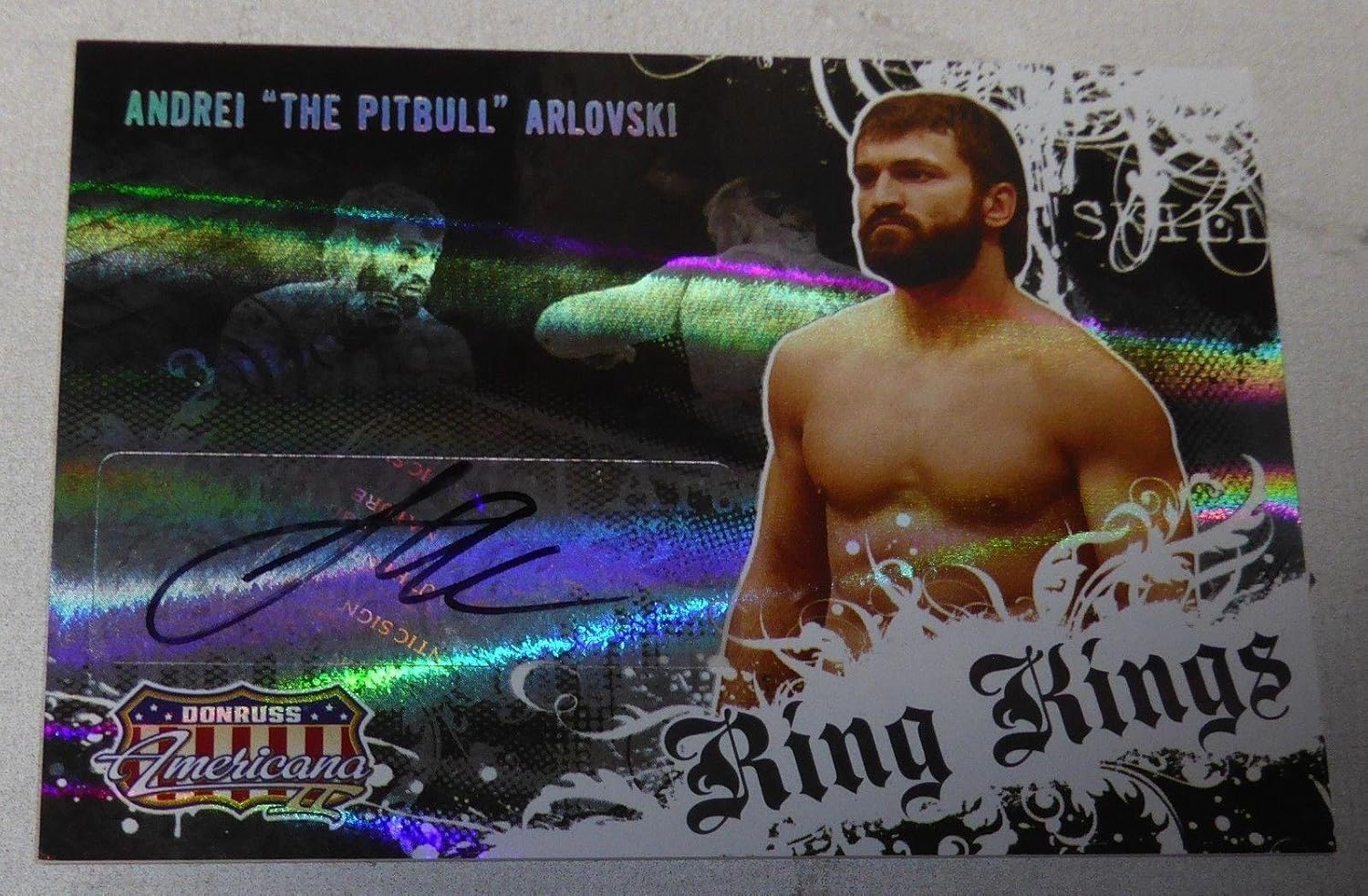 Andrei Arlovski Signed UFC 2008 Donruss Americana Ring Kings Card /500 ...