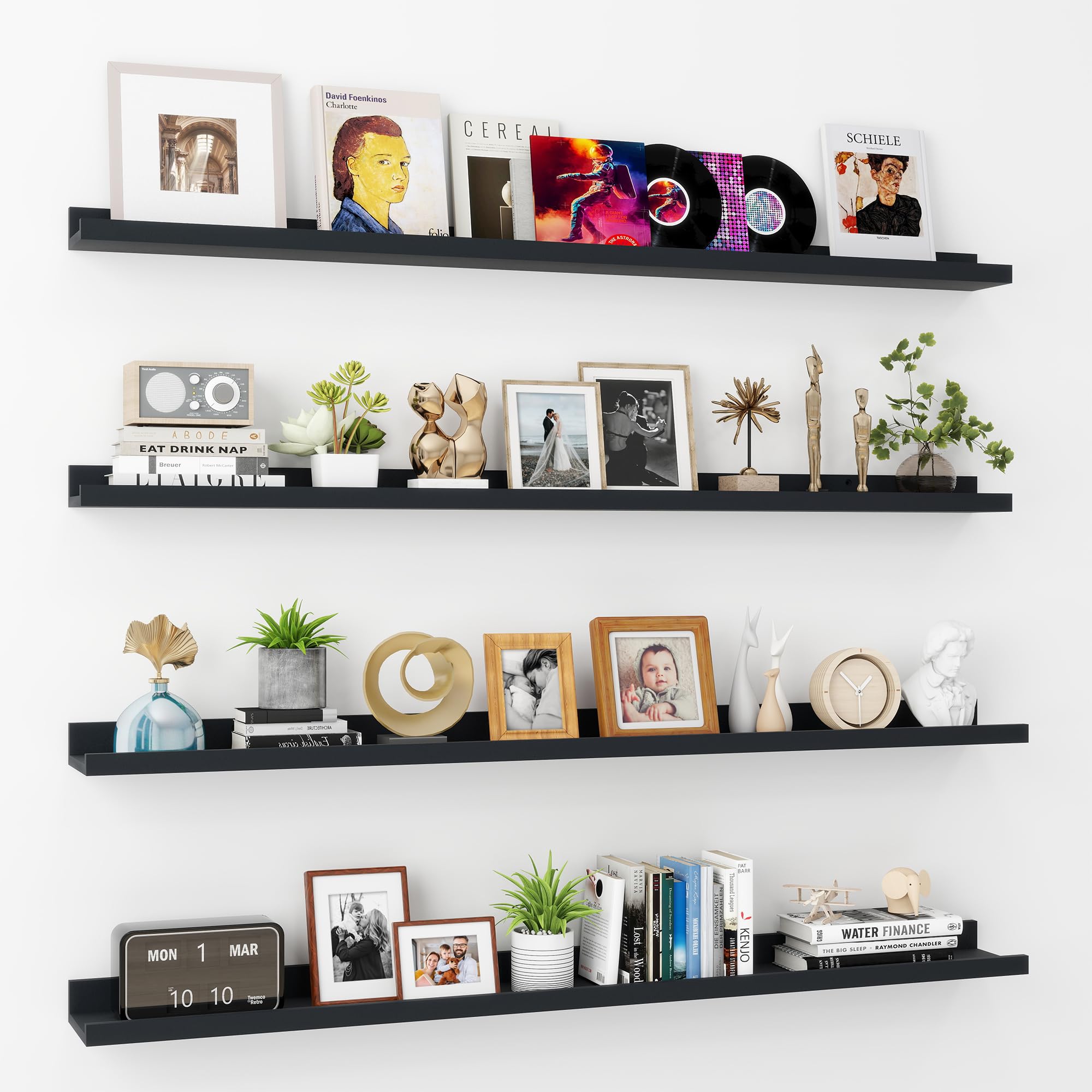 Snapklik.com : Axeman Black Floating Shelves For Wall Picture Ledge ...