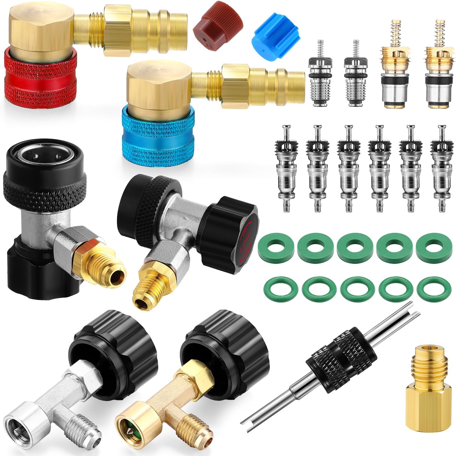 Amazon.com: DaisyInner 28 Pcs R1234yf to R134a Adapter with Valve R134a ...