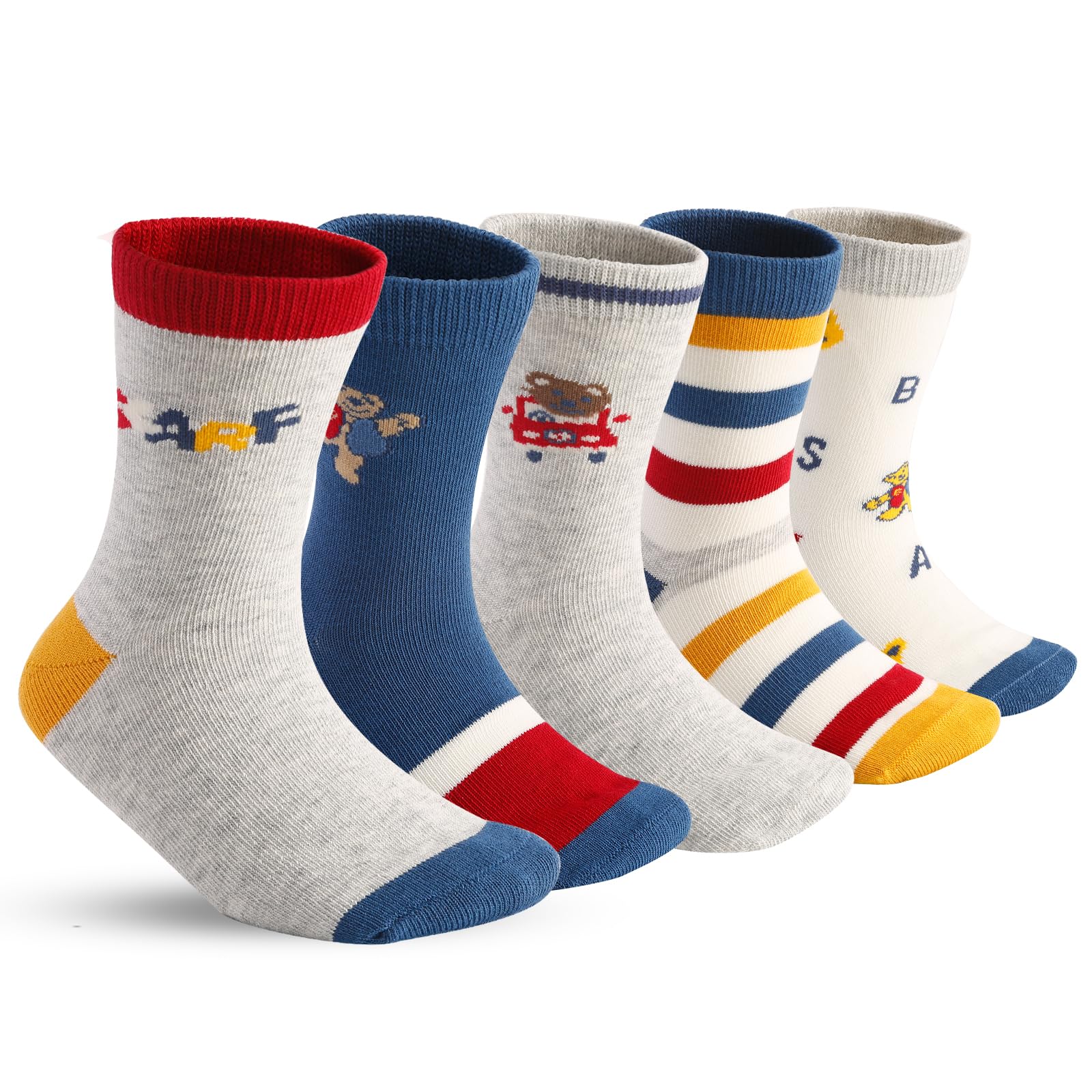Amazon.com: Calantre Kids Boy Socks Cartoon Cotton Novelty Funny Child ...