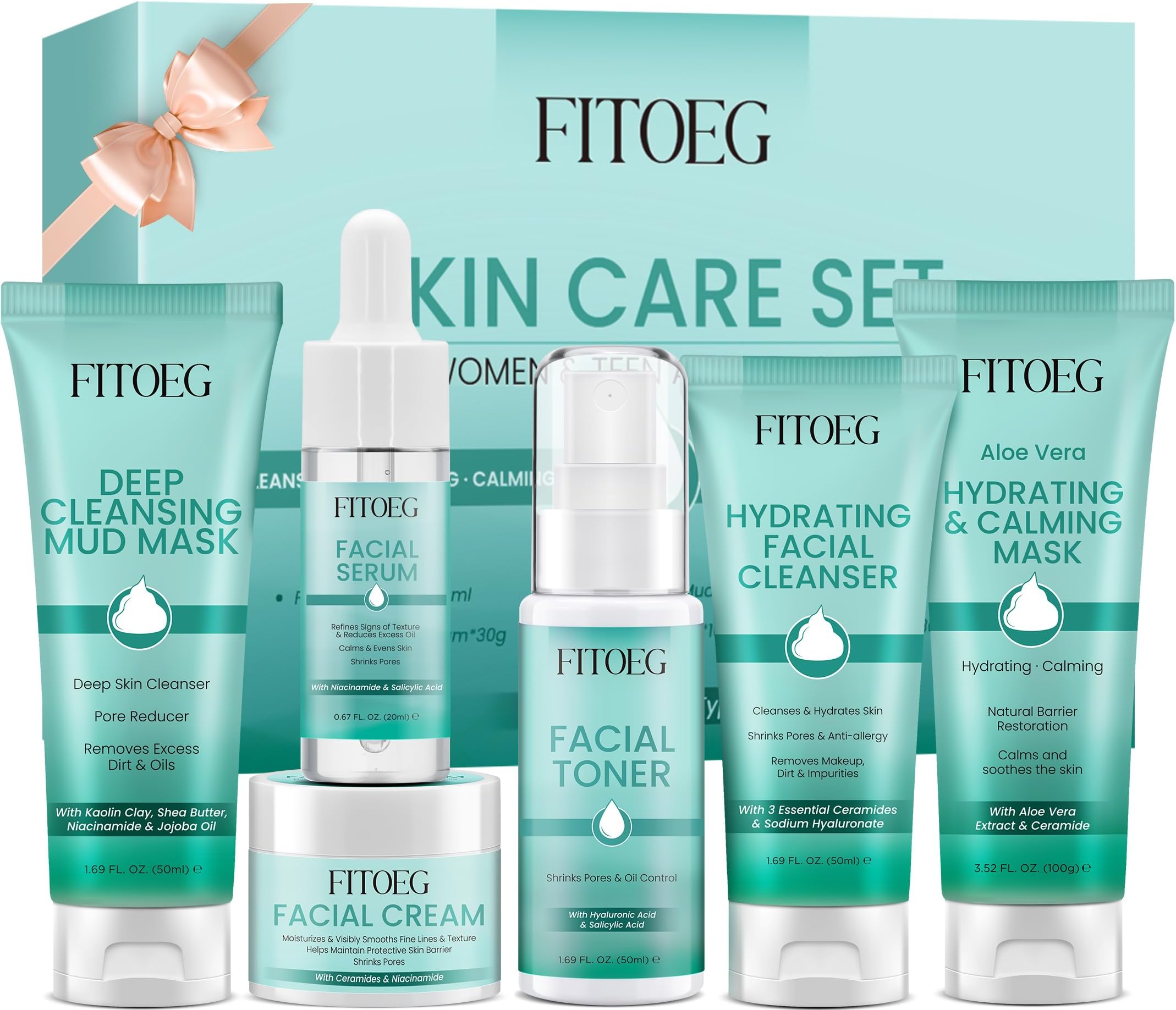 Amazon.com : 9Pcs Skin Care Products Set, Skin Care Gift Set for Women ...