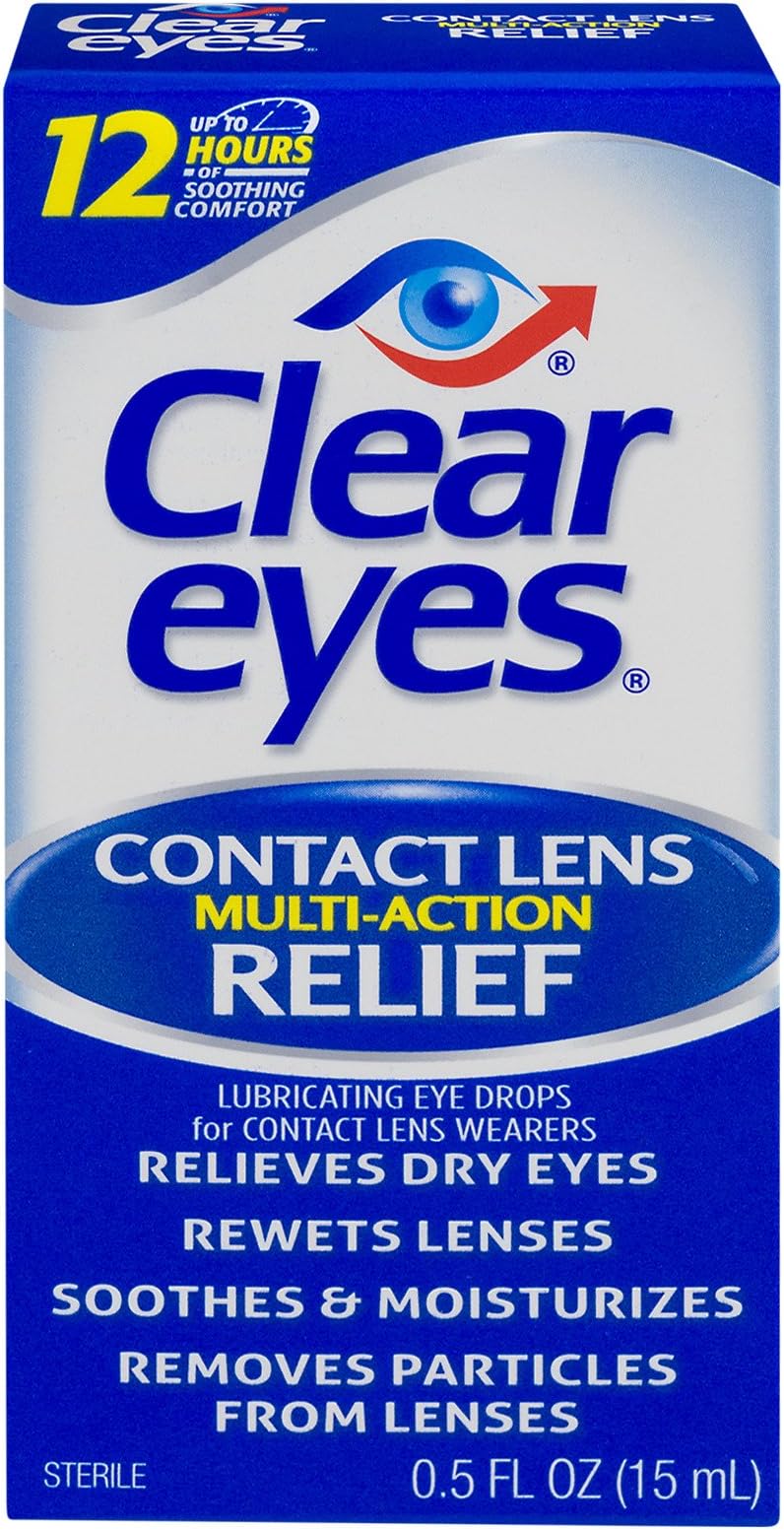 Amazon.com: Clear Eyes Contact Lens Relief Lubricant Eye Drops, 0.5 fl ...