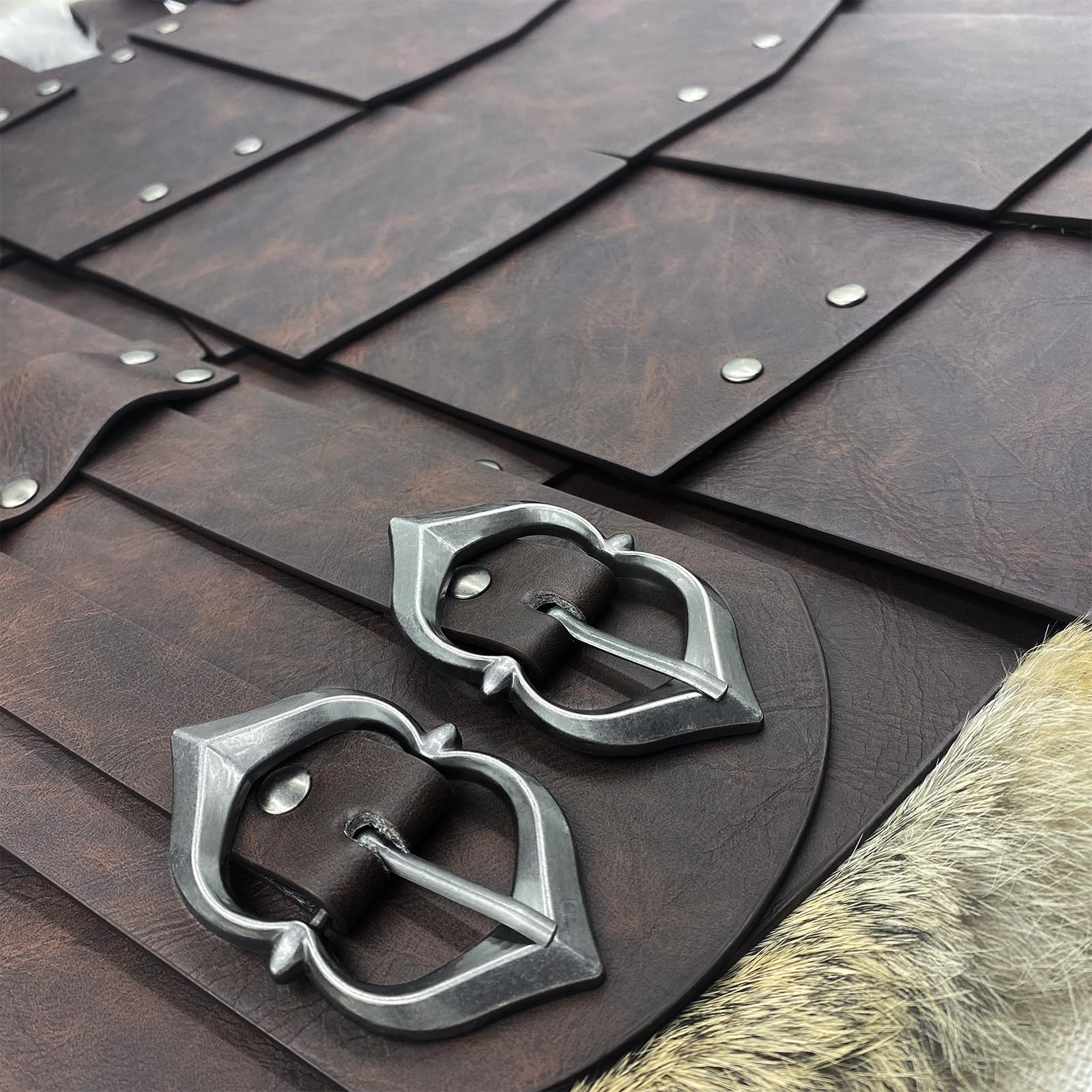 HiiFeuer Medieval Faux Leather Wide Belt Thigh Armor, Retro Double ...