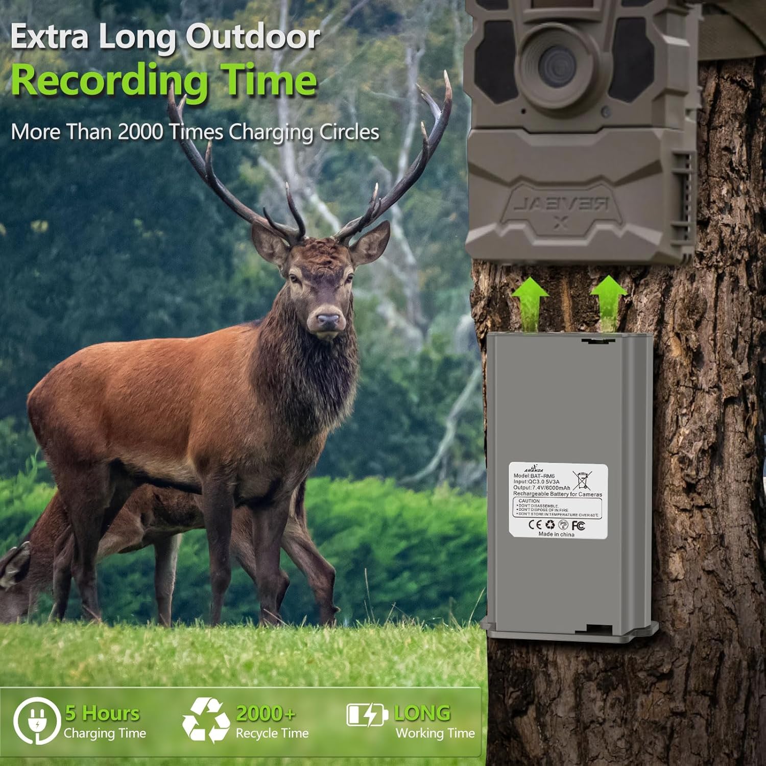 Rechargeable Reveal Hunting Camera Battery Pack, Reveal Trail Cameras ...