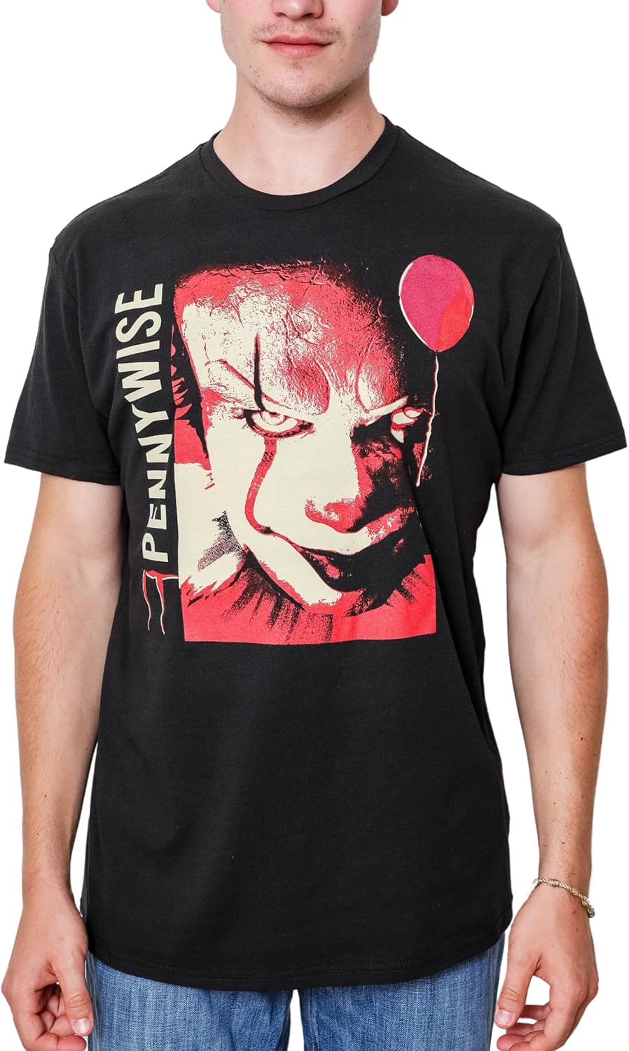 Amazon.com: It Pennywise Face Mens Adult T-Shirt(SM, Black) : Clothing ...
