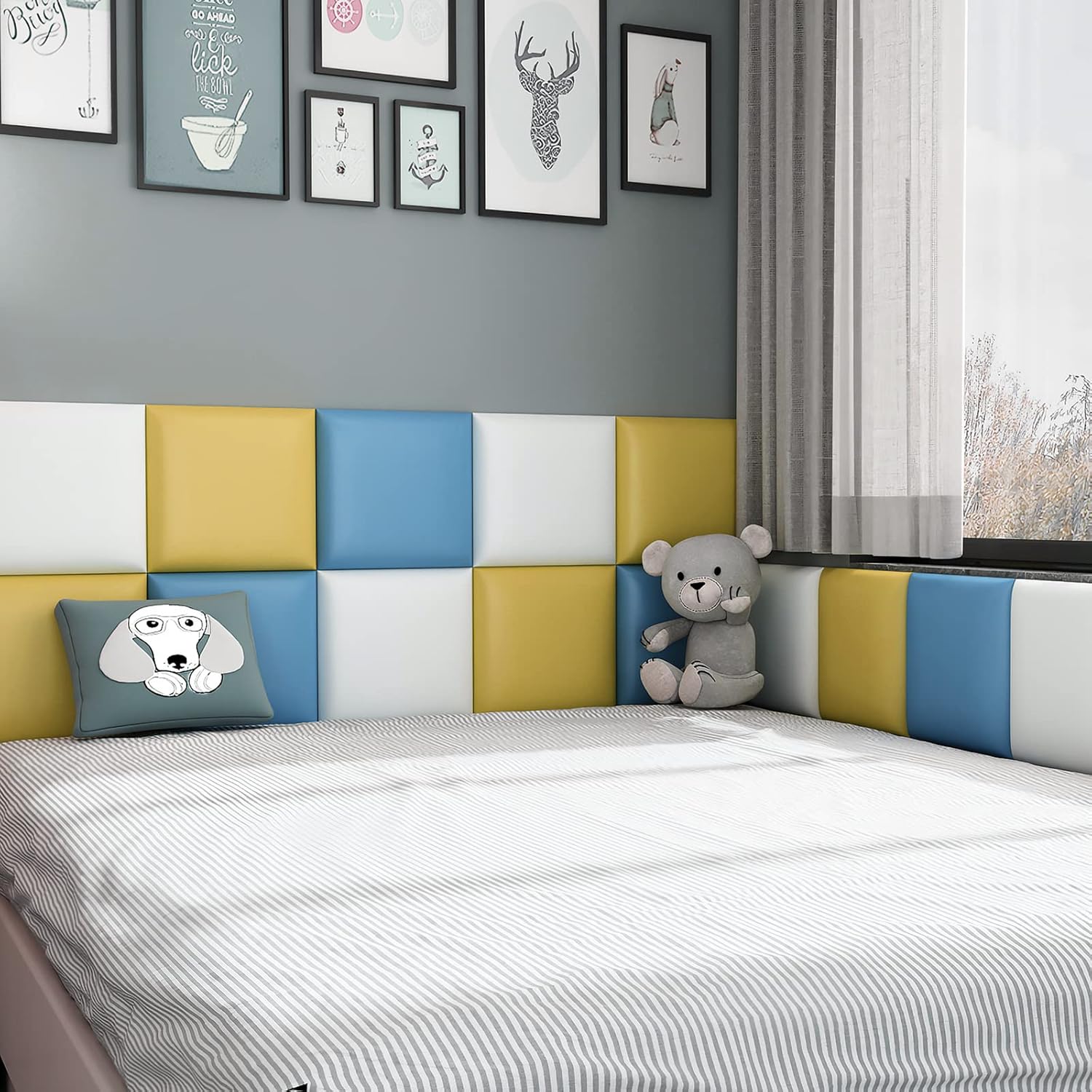 Amazon.com: RWBATT Anti-Collision Wall Padding for Kids, 11.8” X 11.8 ...