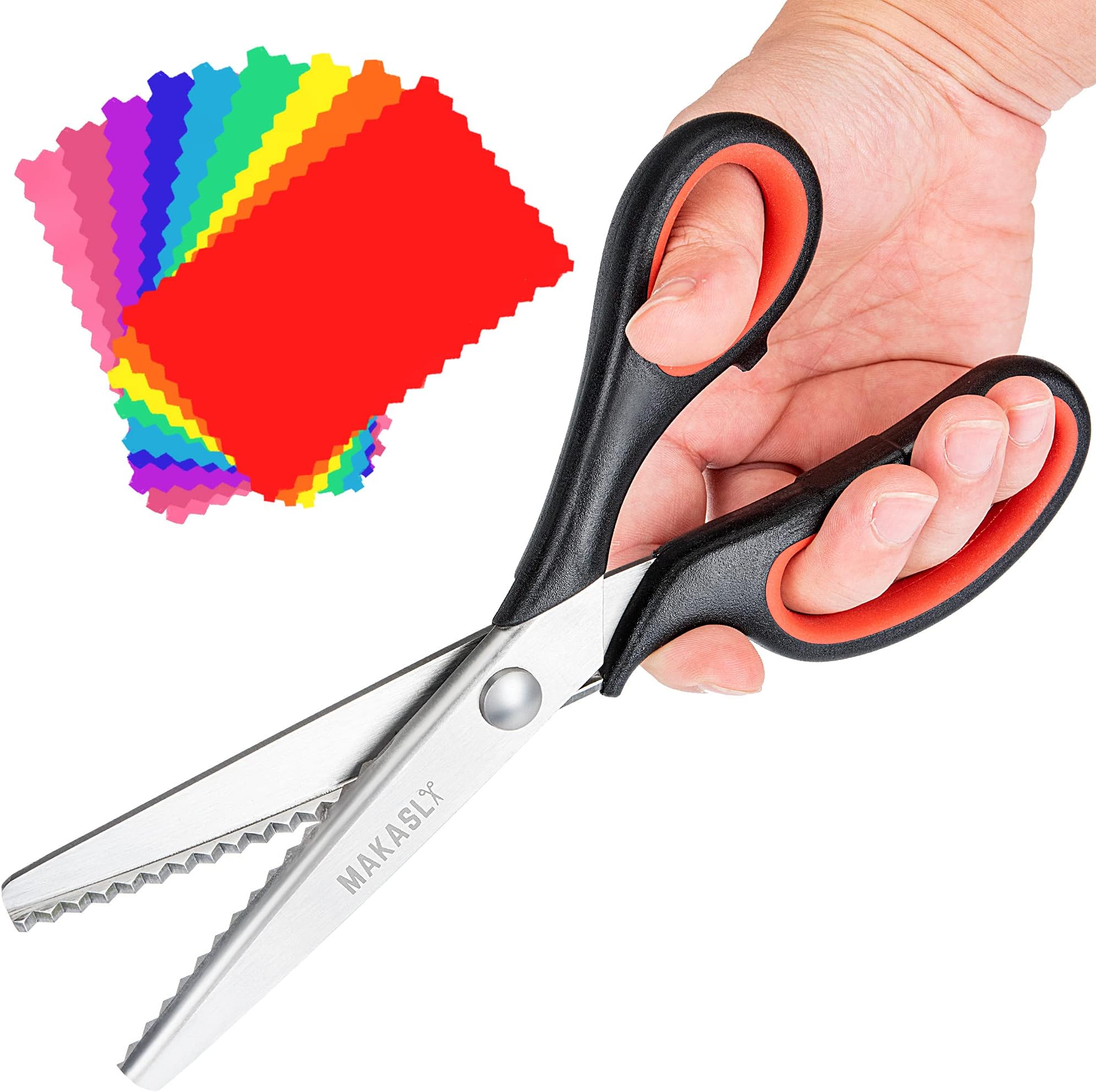 Amazon.com: Asdirne Pinking Shears, Professional Zig Zag Scissors ...