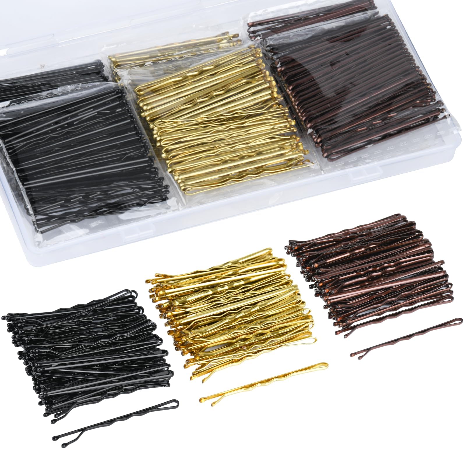 Amazon.com : 300 Pieces Bobby Pins Brown Hair, 2 Inch Bobby Pins for ...