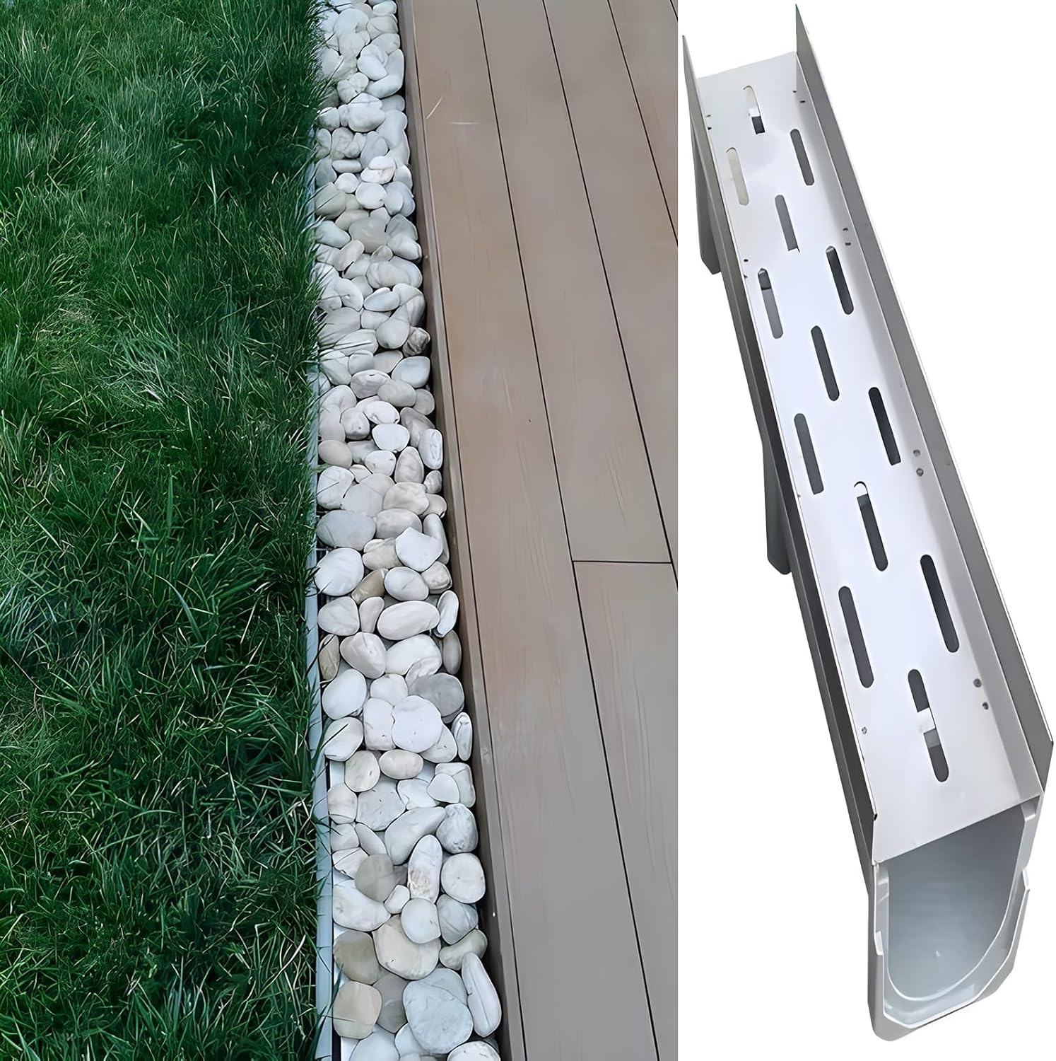 Heavy-Duty U-Shaped Rainwater Drainage Channel System with Long Slot ...