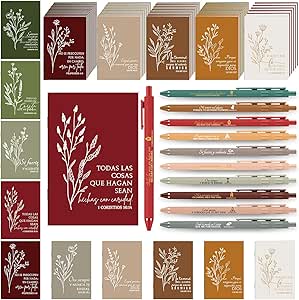 Amazon.com : Kosiz 80 Pcs Spanish Christian Gifts Bible Notepads ...