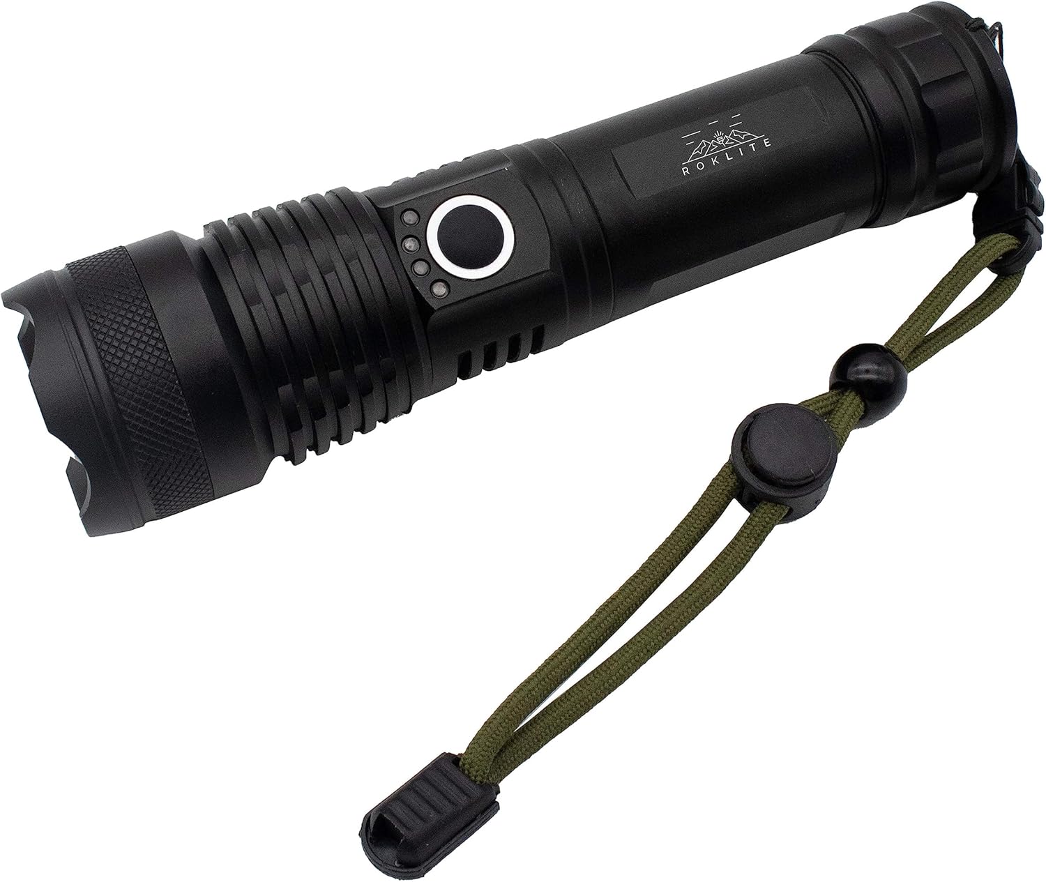 Roklite Rechargeable Handheld Flashlight - Super Bright - Zoomable ...