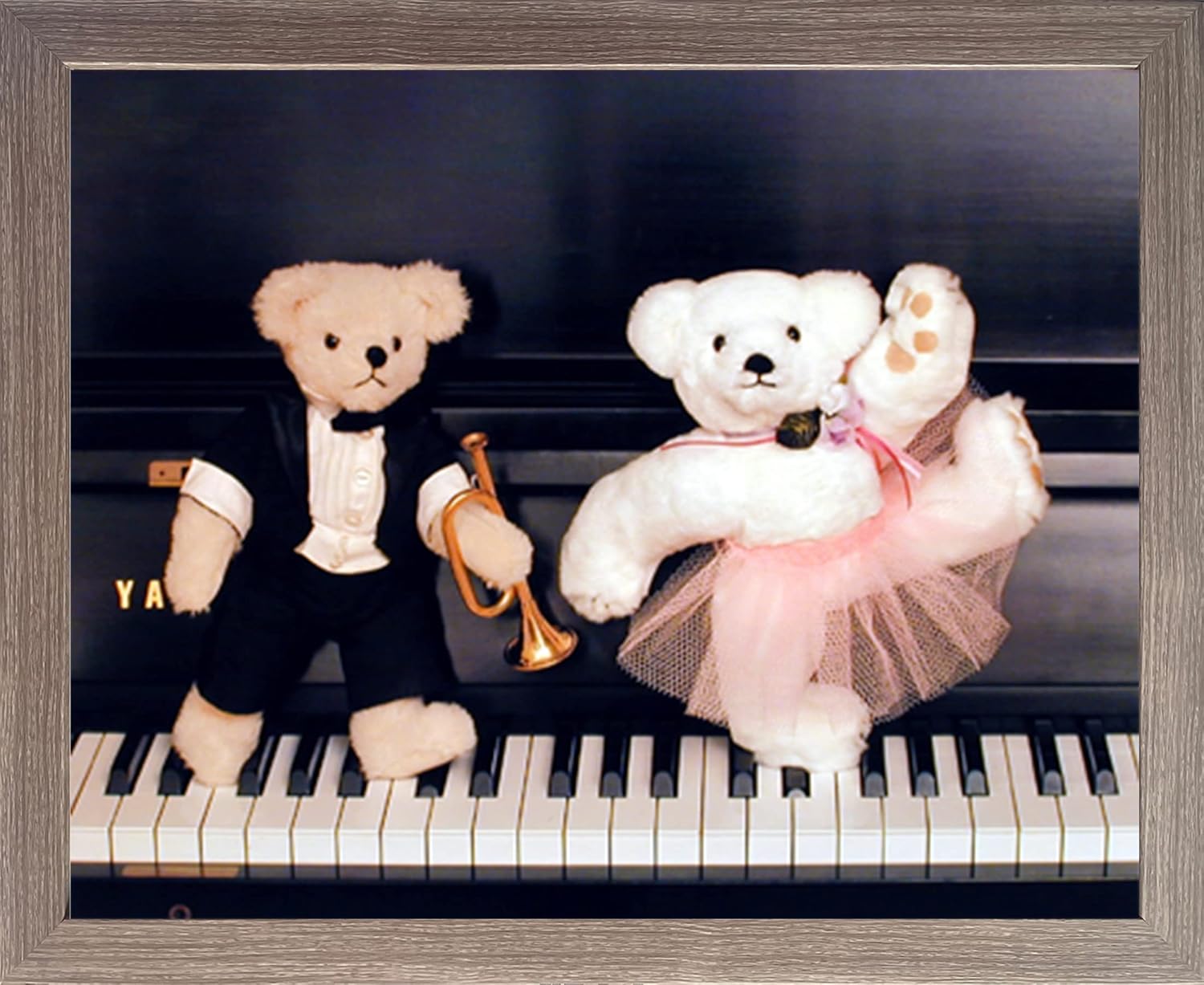 Amazon.com: Framed Wall Decoration Picture Cute Teddy Bear Couple on ...