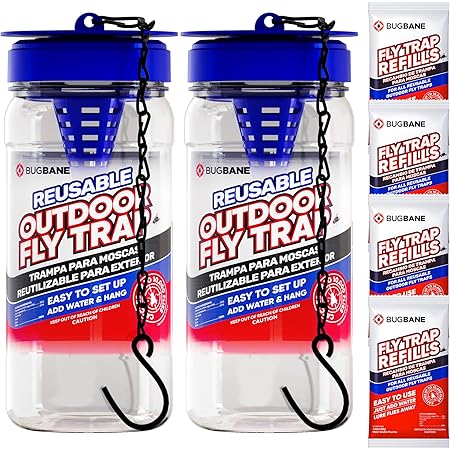 Amazon.com : Catchmaster Reusable Fly Traps Outdoor Jar 6-Pack, Bug ...