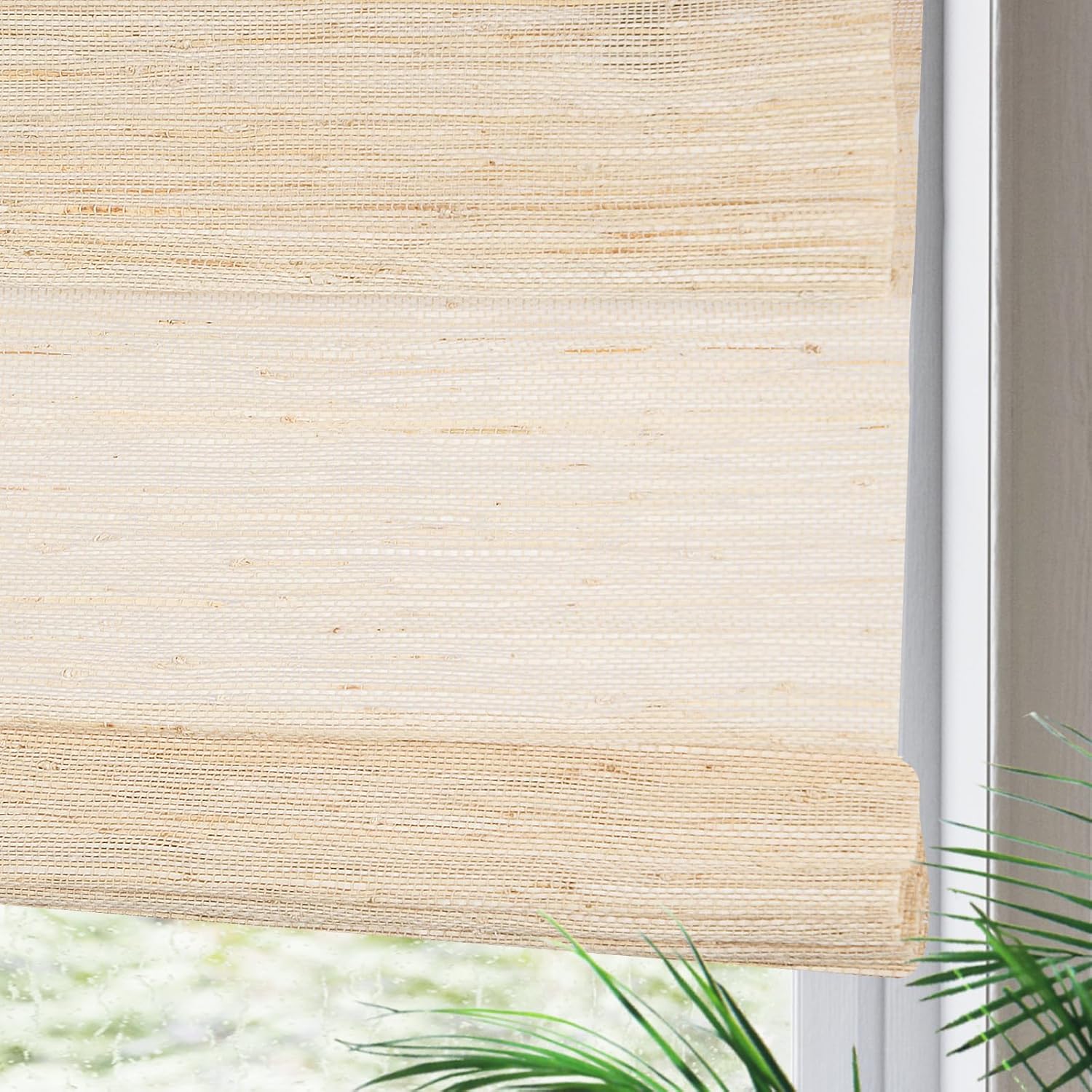 Amazon.com: Yin Yang Cordless Blackout Bamboo Roman Shades, Light ...