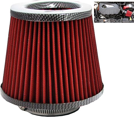 XtremeAuto® Universal Car Cone Induction Air Filter Sports Intake (RED ...