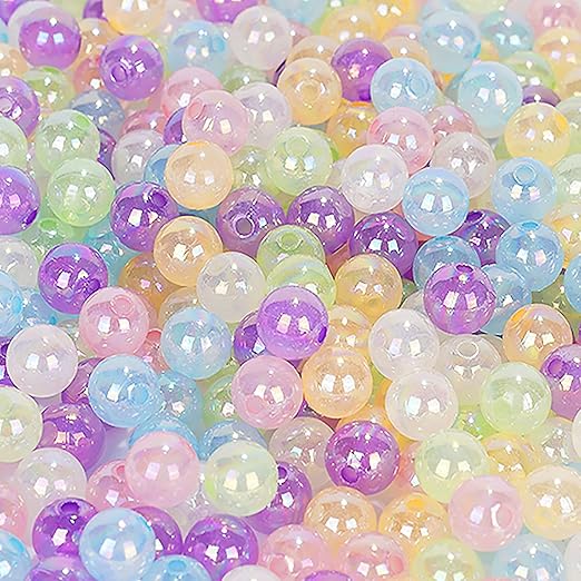 Amazon.com: XLicarmi 360PCS 10mm Acrylic Beads Bracelet Making Kit ...