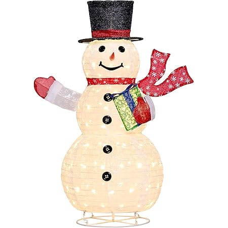 Amazon.com: Joiedomi Snowman Christmas Decoration Outdoor, 120 LED Lighted Christmas Holiday ...