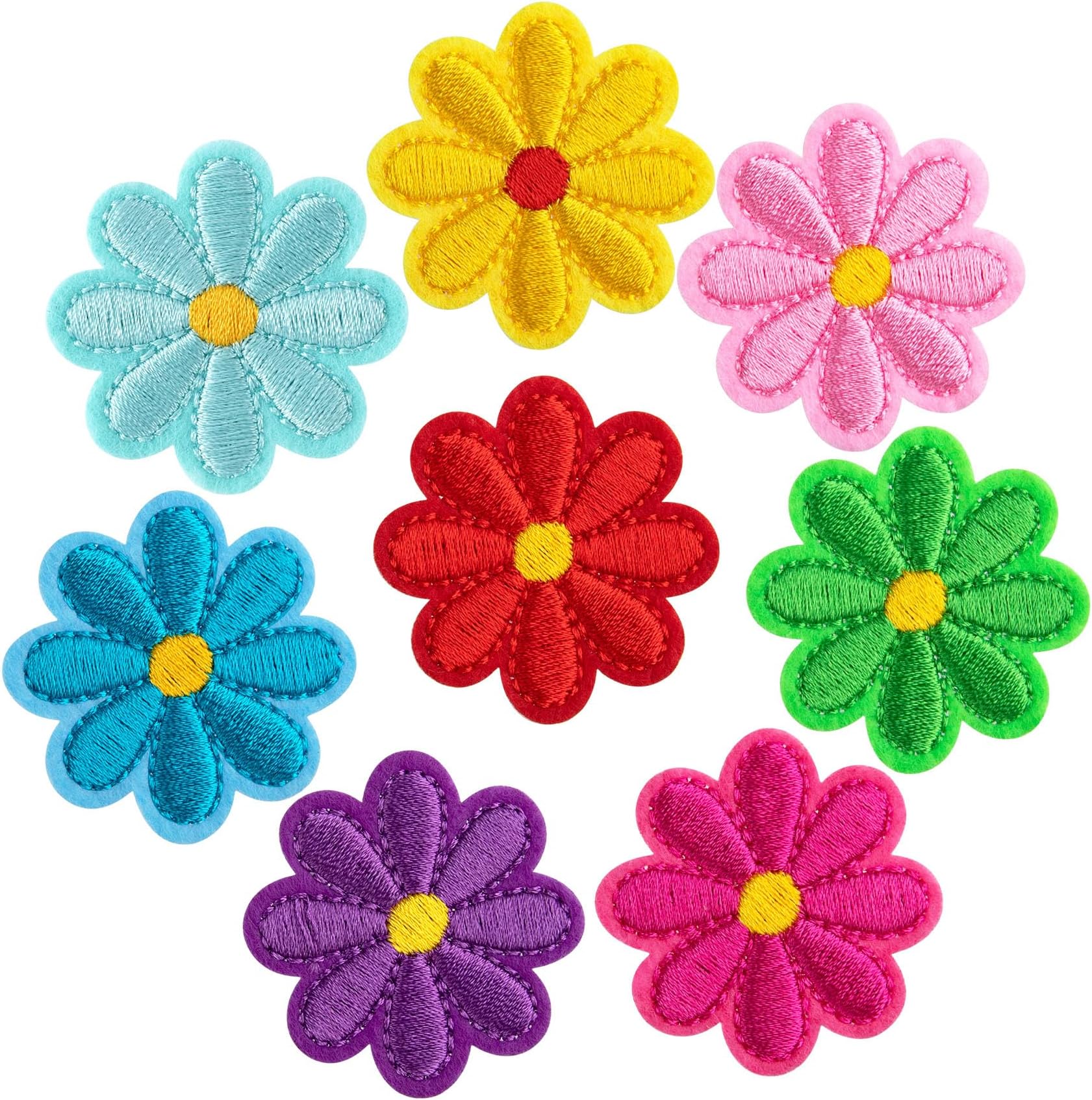 Amazon.com: TIESOME Sunflower Iron on Clothing Patches, 20 Pcs Colorful ...
