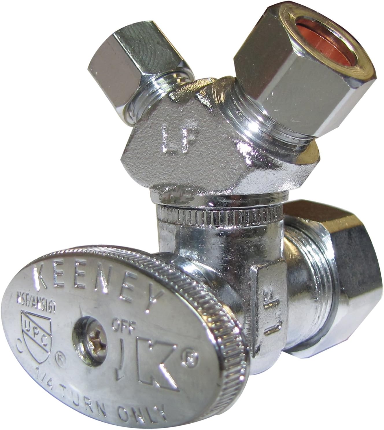 Amazon.com: Plumb Pak PP2904VLF 3-Way Stop Valve, 5/8 X 3/8 X 1/4 X ...