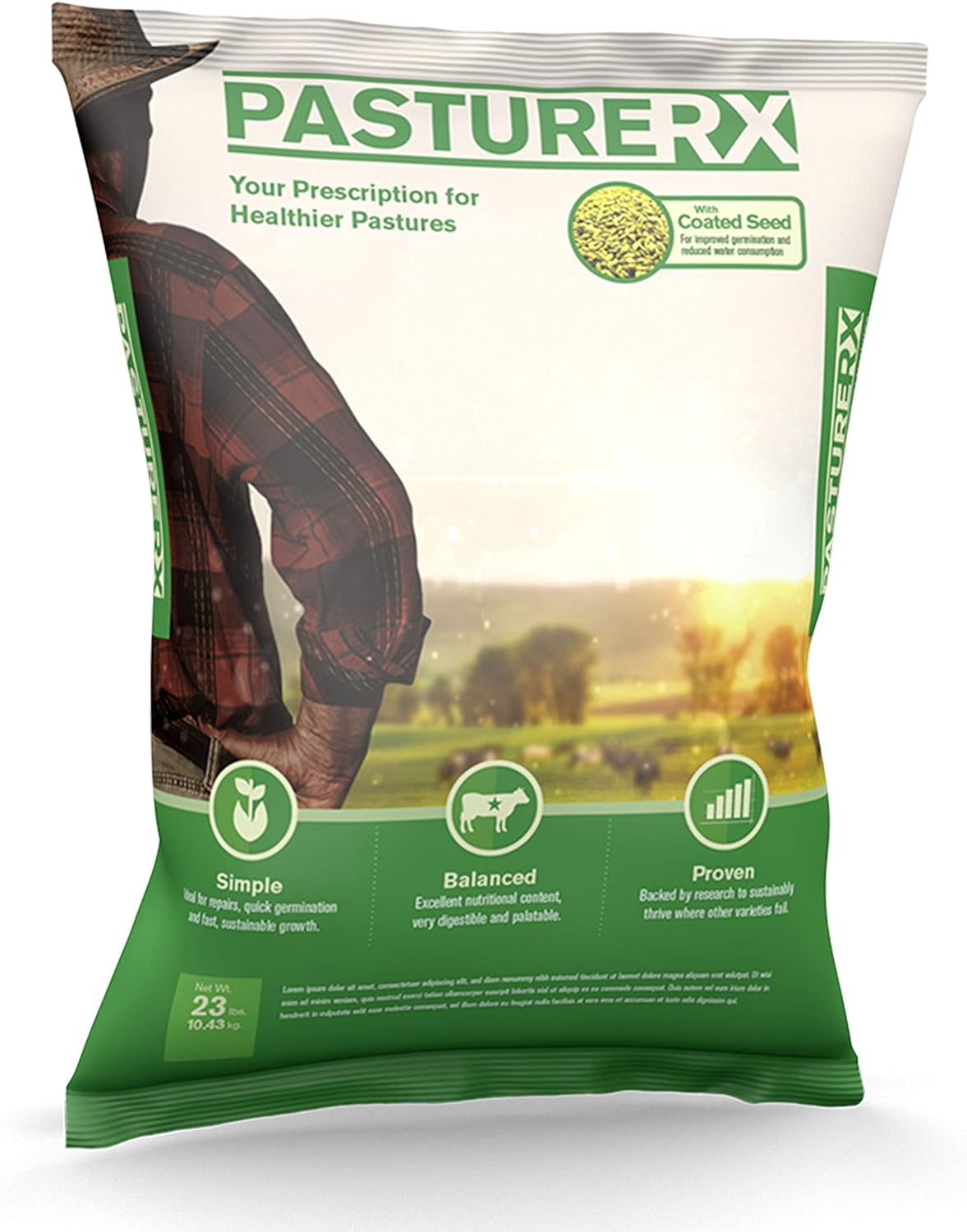 Amazon.com : Barenbrug PastureRX Premium Grass and Forage Seed Mix, 23 ...