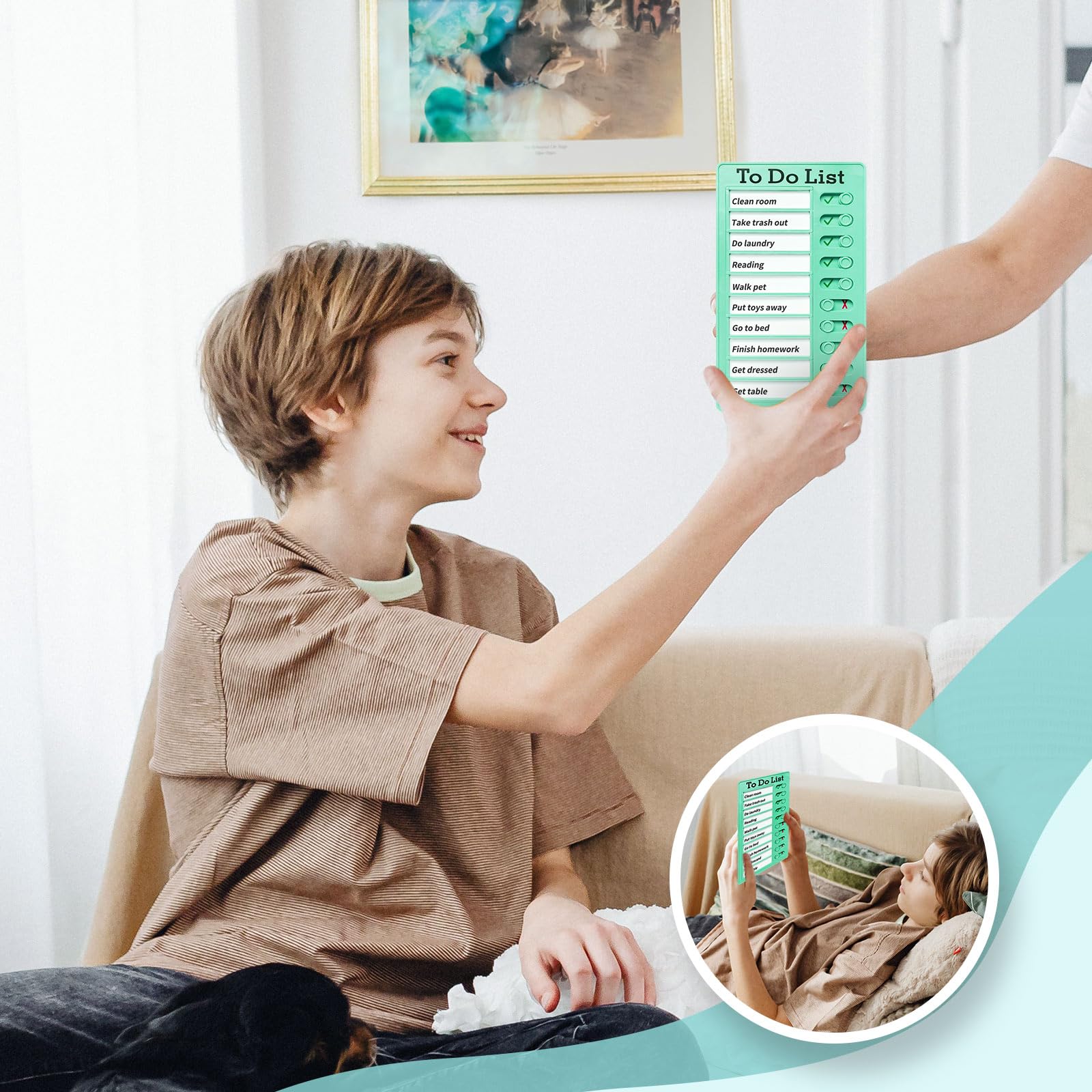 Snapklik.com : 2 Pieces Chores Chart For Kids-Visual Schedule, Plastic ...