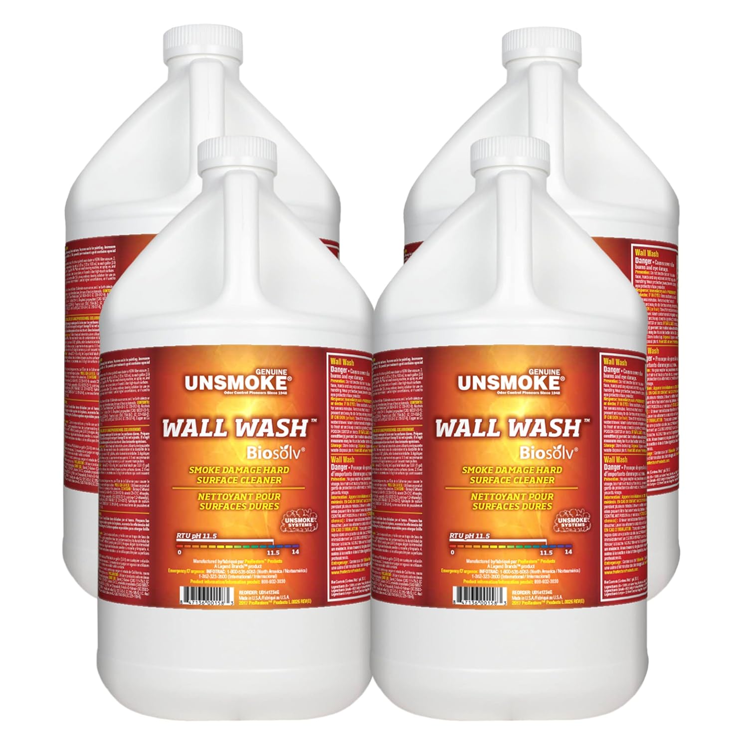 Unsmoke Wall Wash with Biosolv Multipurpose Degreaser for Walls and Smoke Damage Hard Surface ...