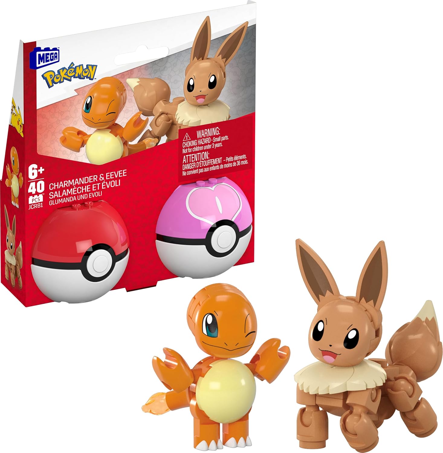Amazon.com: MEGA Pokémon Action Figure Building Toys Set, Poké Ball 2 ...