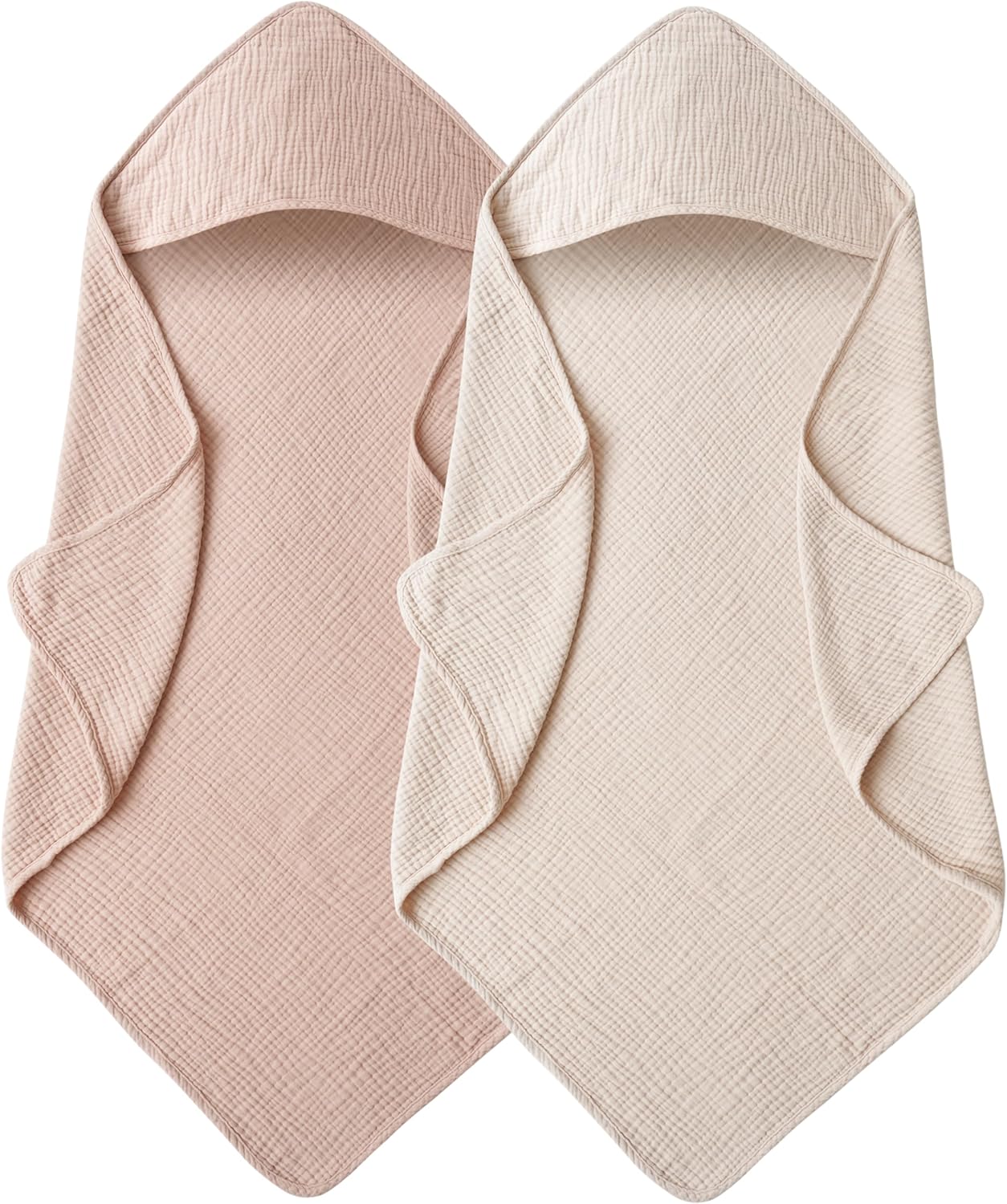 Amazon.com: MairMore Muslin Baby Towels with Hood for Newborn 100% ...